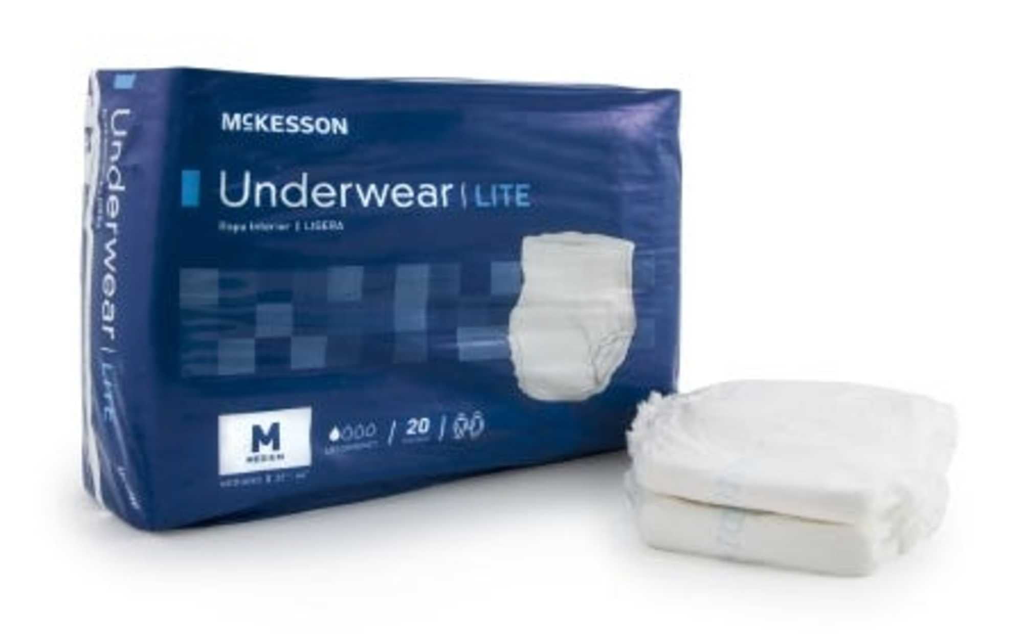 McKesson Lite Incontinence Adult Absorbent Underwear, Medium Size ...