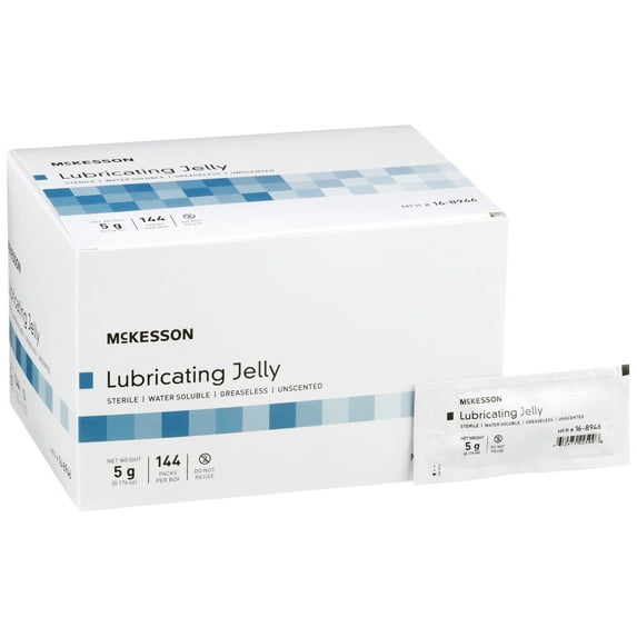 McKesson Lubricating Jelly, Sterile, Water-Soluble - Individual Packets ...