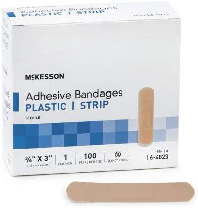 McKesson Medi Pak Performance Bandage Sheer Strip 3/4X3 Latex Free ...
