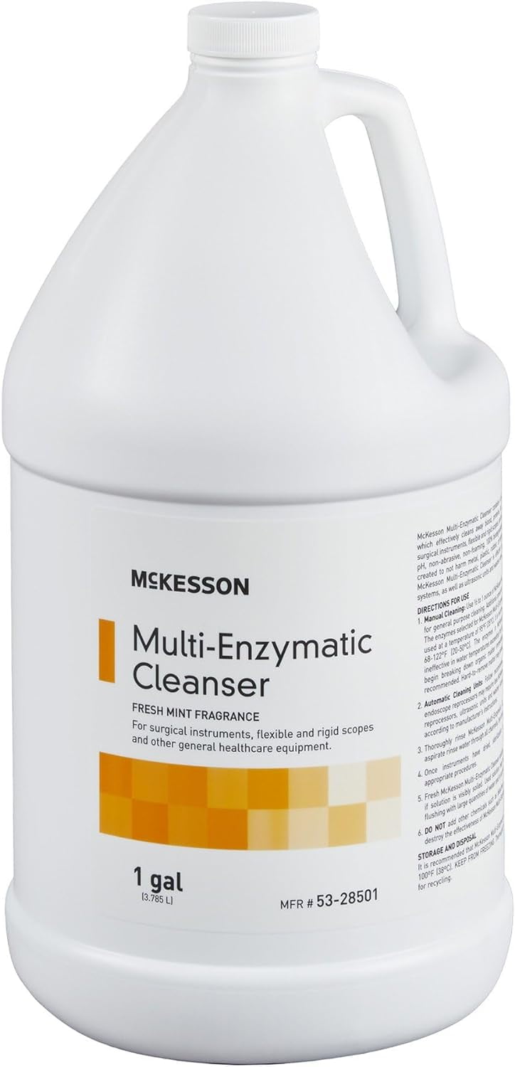 McKesson Multi-Enzymatic Instrument Cleanser, 1 Gallon, Eucalyptus Spearmint Scent, 1 Count ...