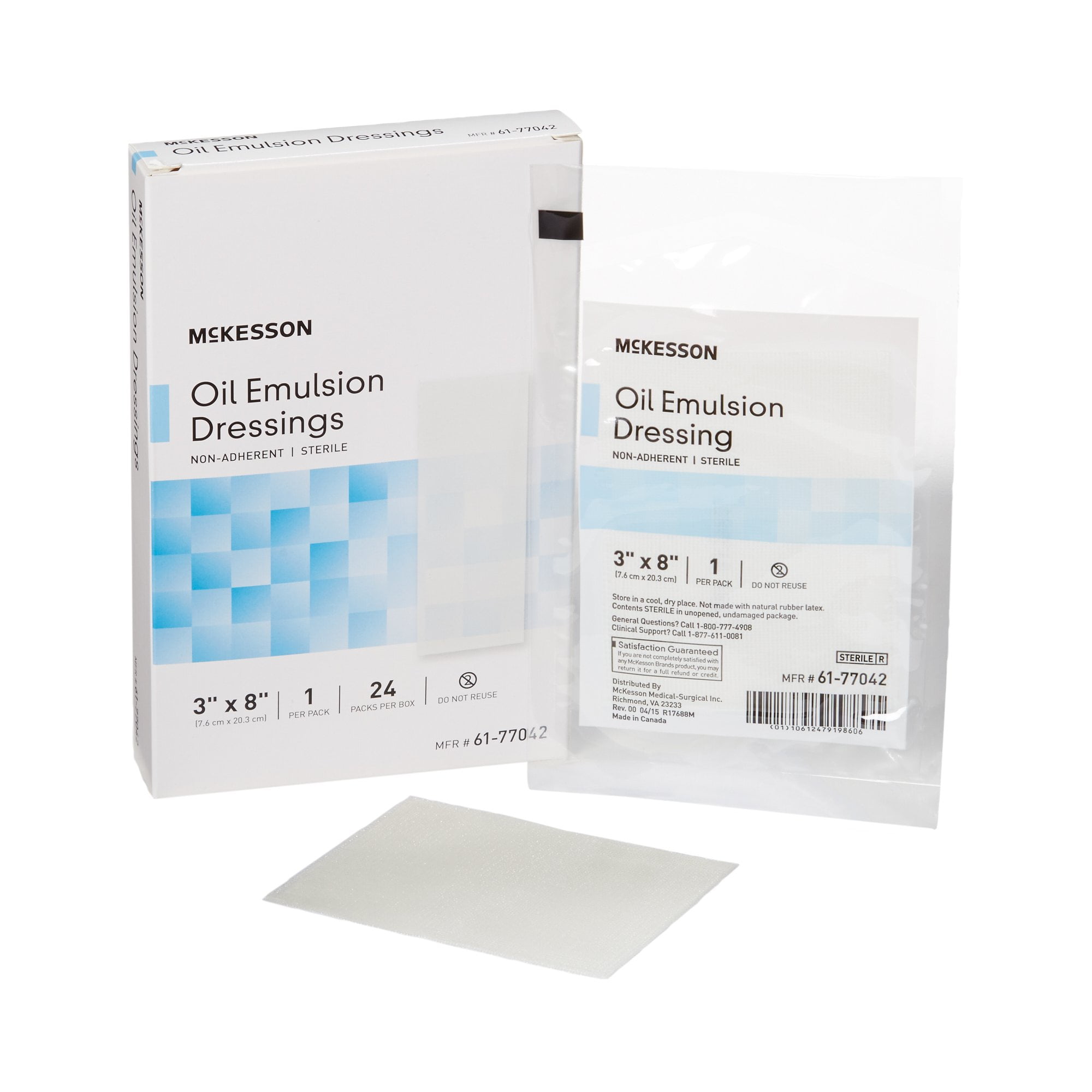 McKesson Oil Emulsion Impregnated Dressing 3 x 8" Rectangle Acetate ...