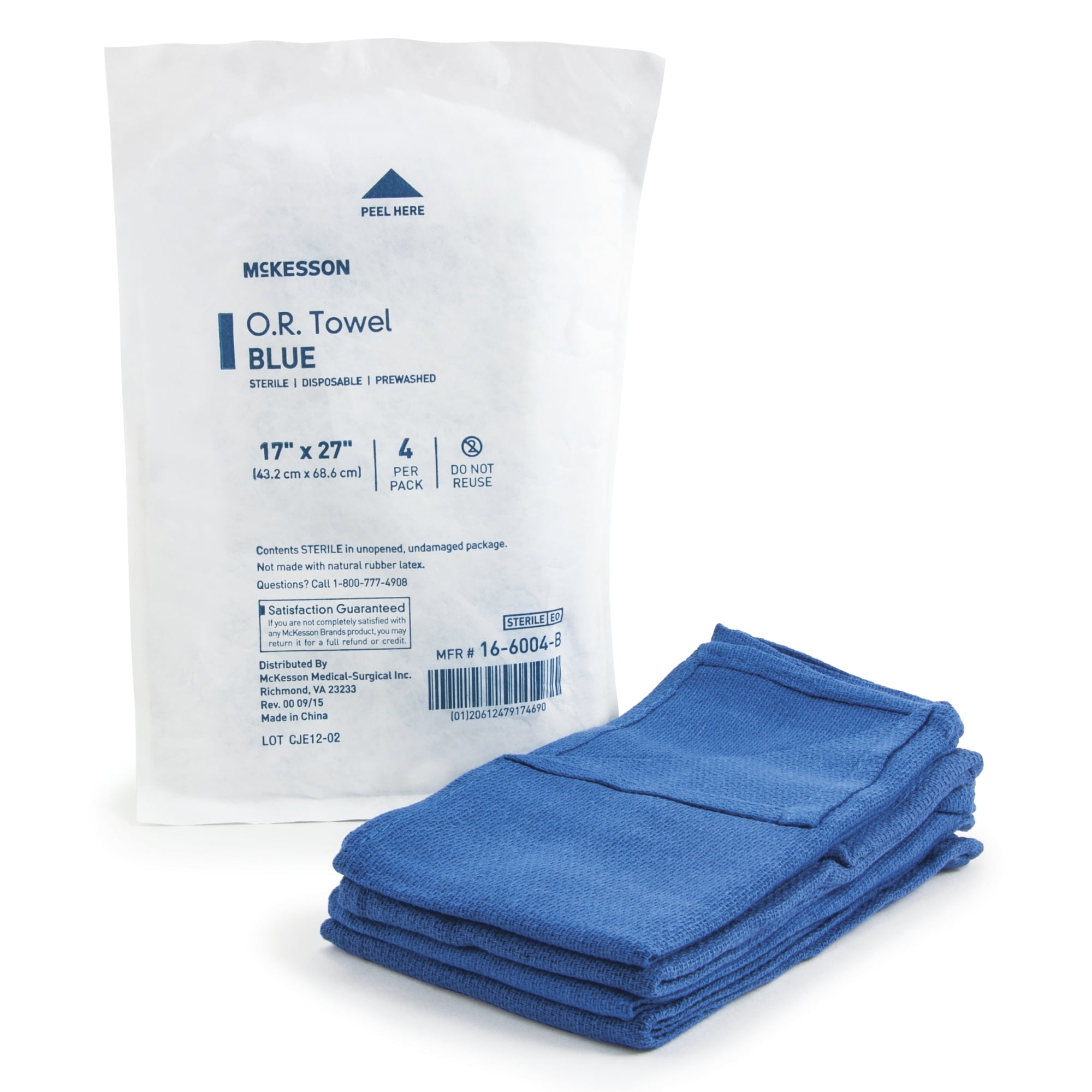 McKesson Operating Room Towel - Sterile, Absorbent Cotton Towels, 17 in ...