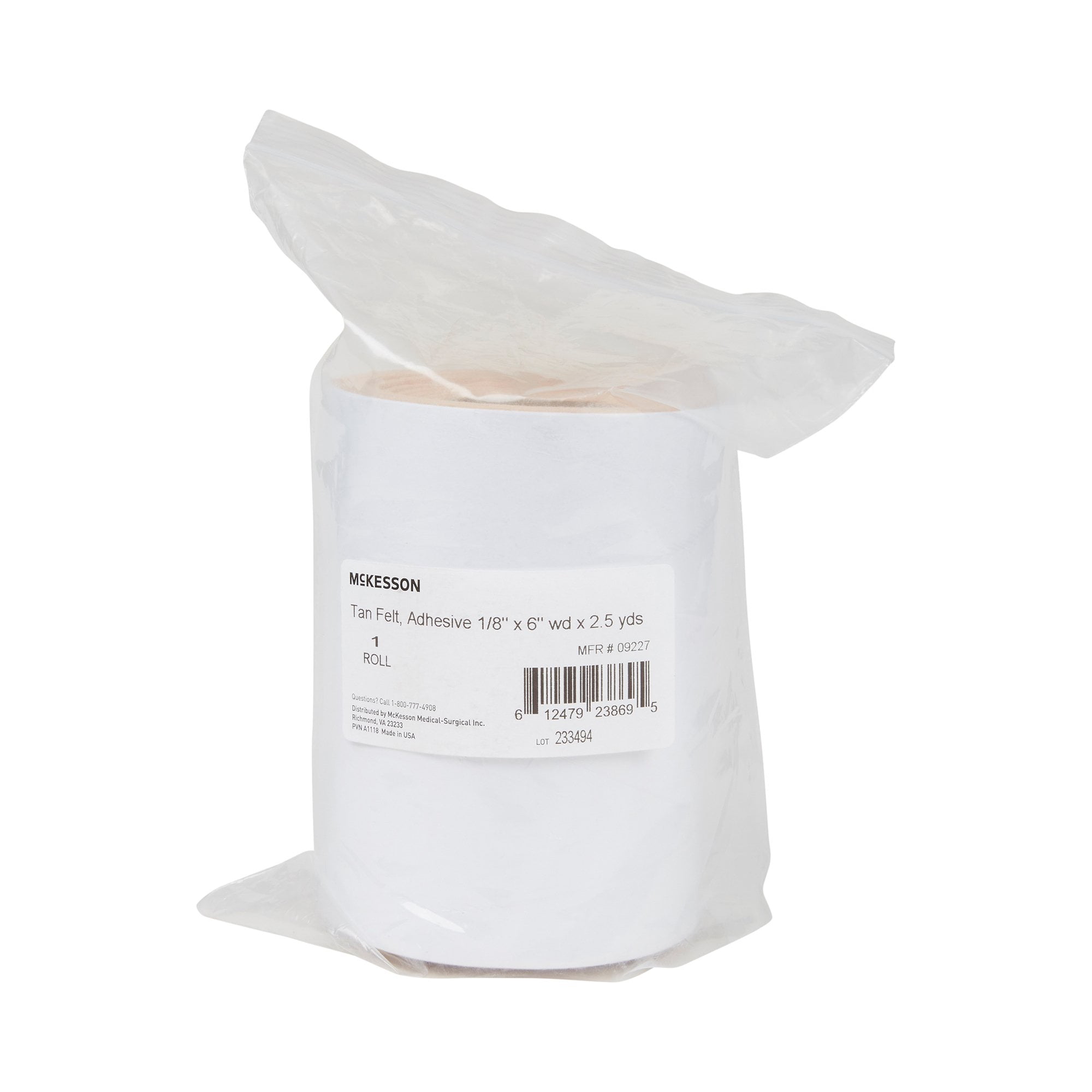 McKesson Orthopedic Felt Roll - Non-Sterile, Adhesive Rayon/Wool ...