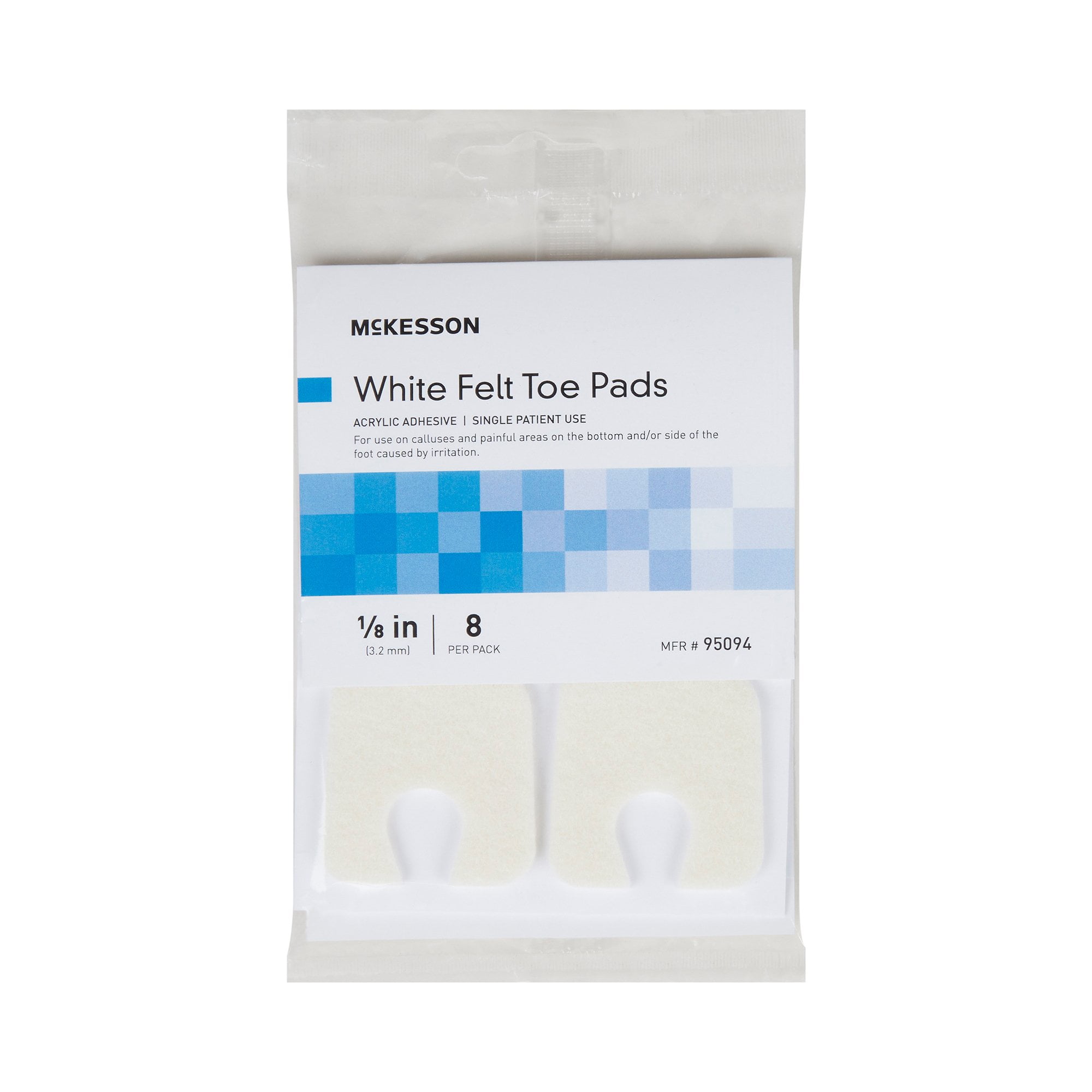 McKesson Pedi-Pads White Callus Pad 1/8 Inch Thick Adhesive for the ...