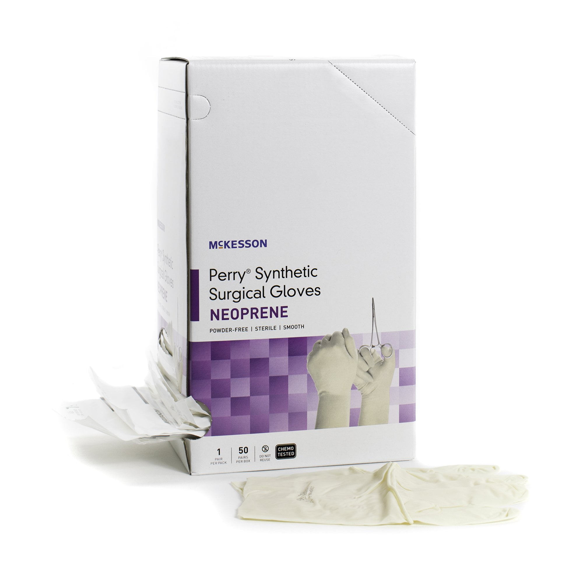 McKesson Perry Synthetic Surgical Gloves, Neoprene, Sterile - Cream ...
