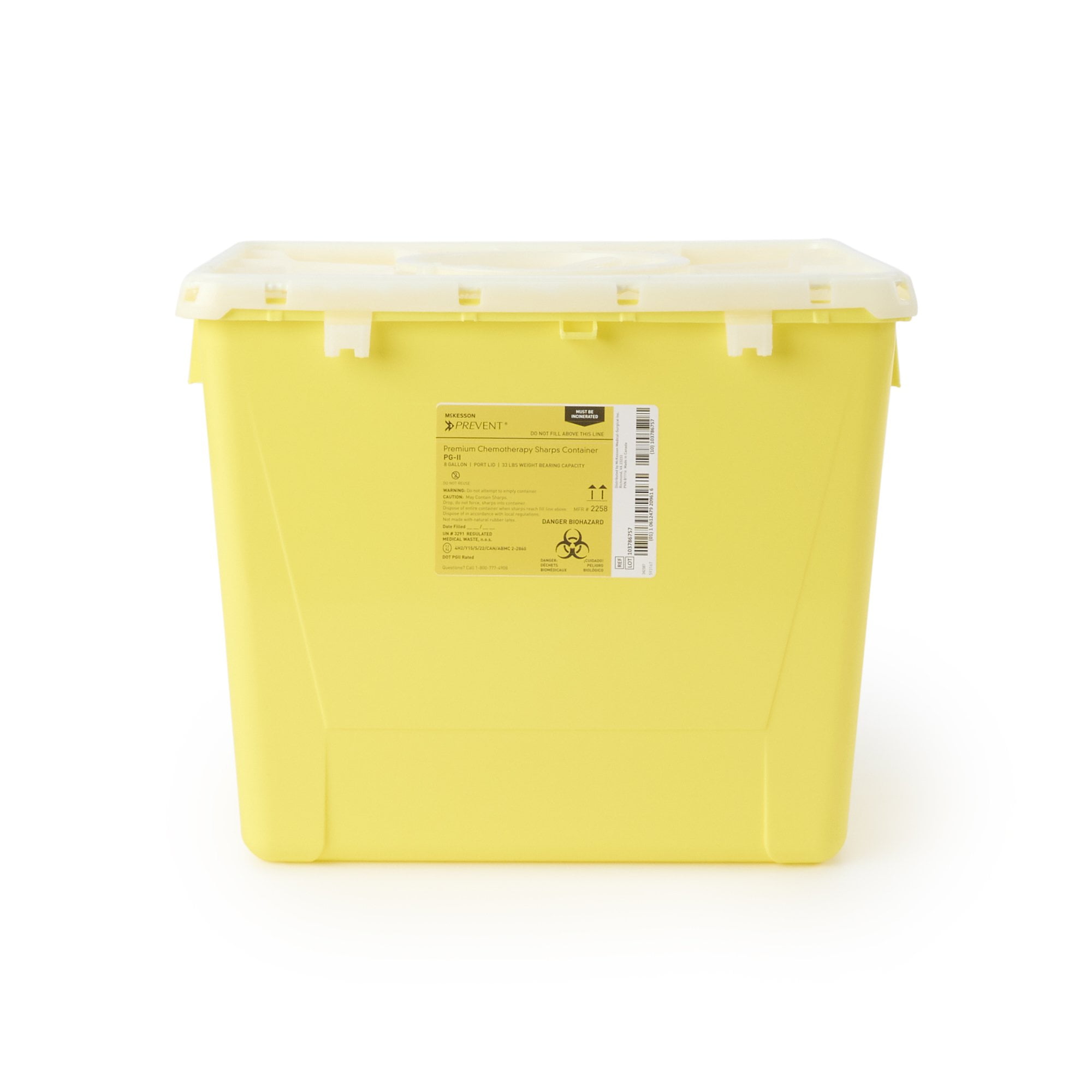 McKesson Prevent Chemotherapy Waste Container 8 gal. Vertical Entry ...
