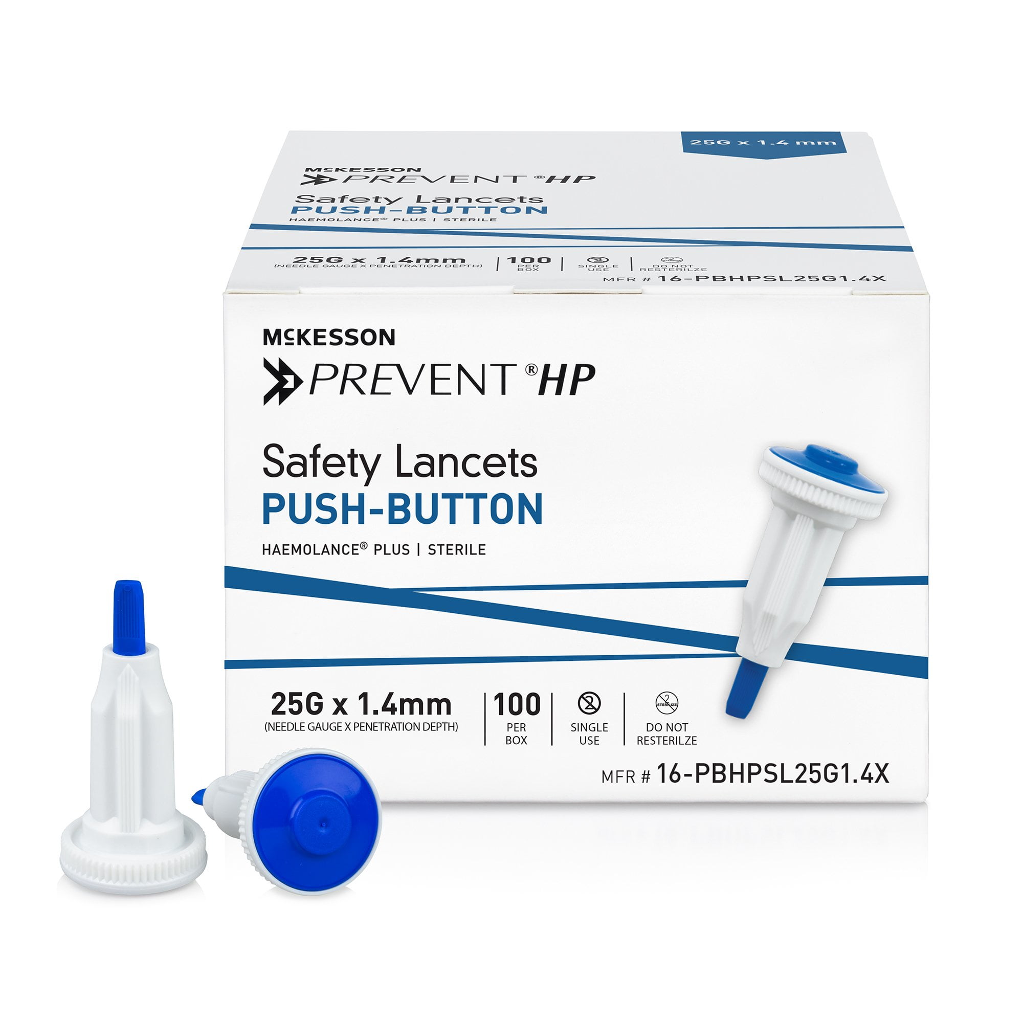McKesson Prevent HP Safety Lancet, Retractable, Pressure-Activated ...