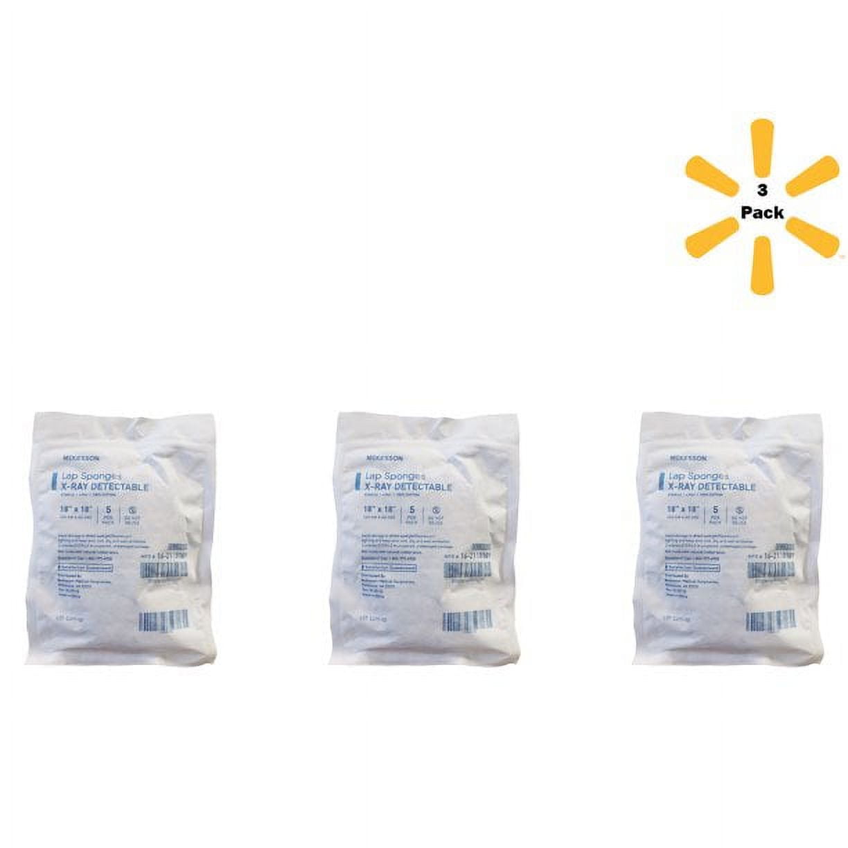 McKesson Surgical Laparotomy Sponge X-Ray Detectable Cotton 18 X 18 ...