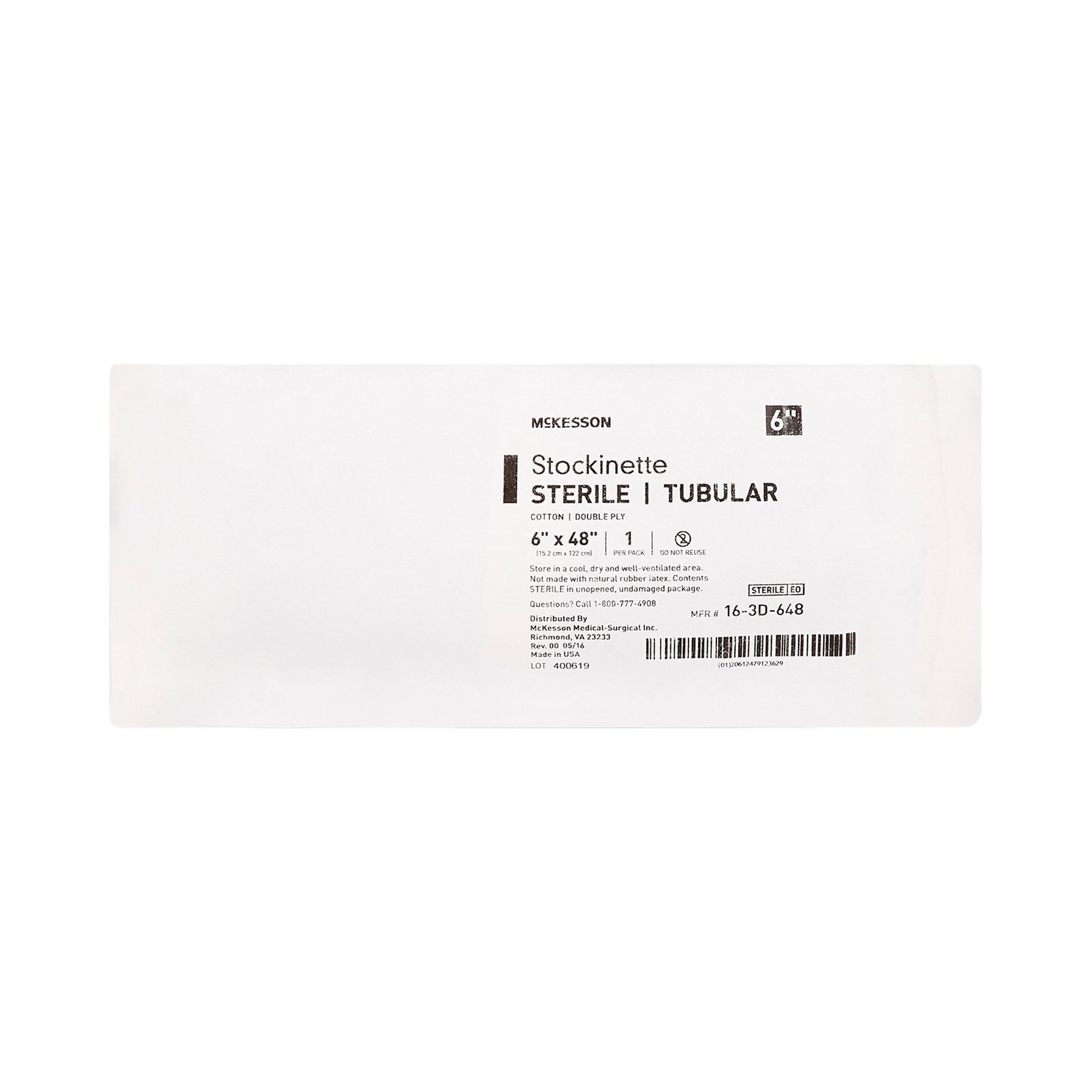McKesson Surgical Stockinette 6 X 48 Inch Sterile Cotton Beige 16-3D ...