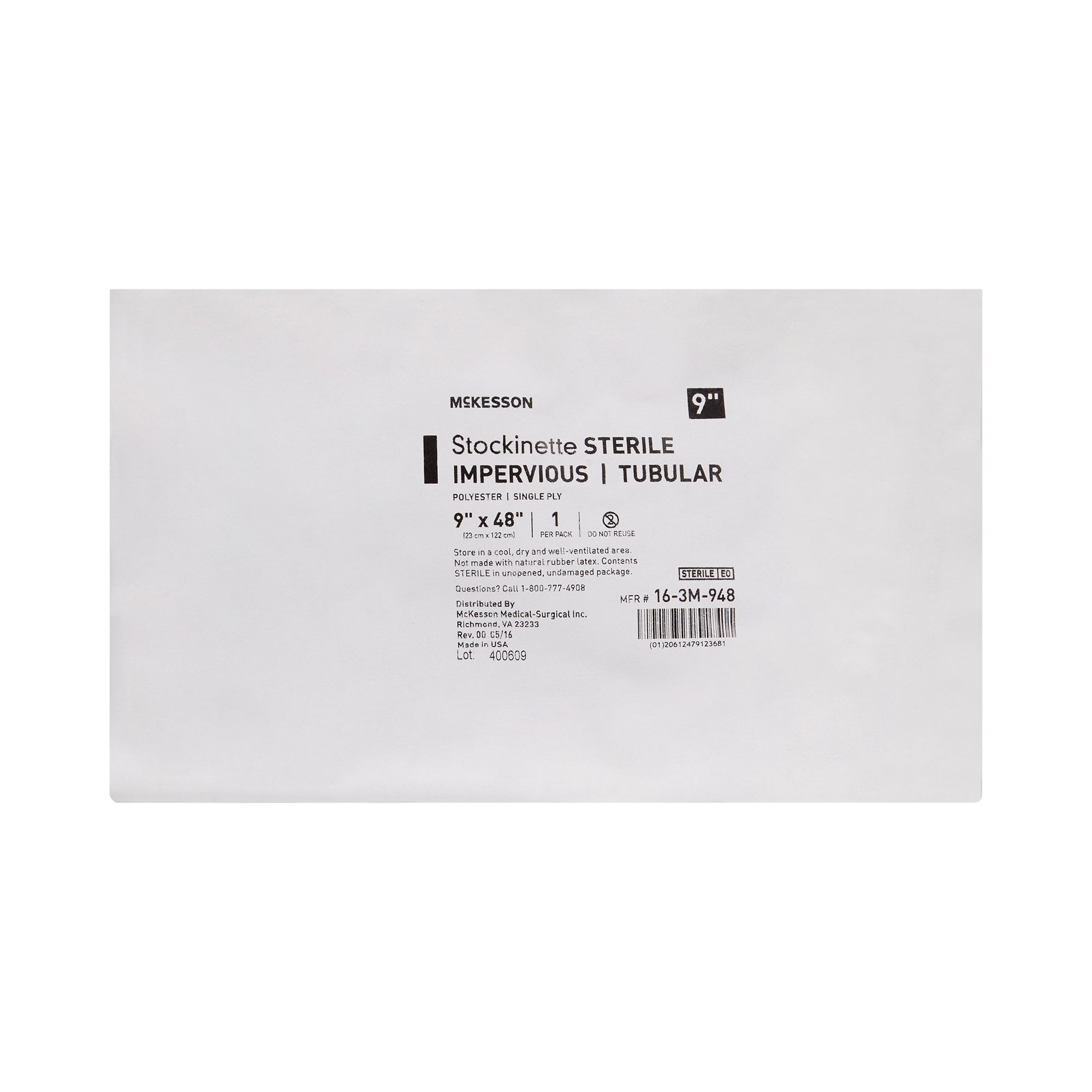 McKesson Surgical Stockinette Impervious Tube Pre-Cut Drape, 48 in x ...