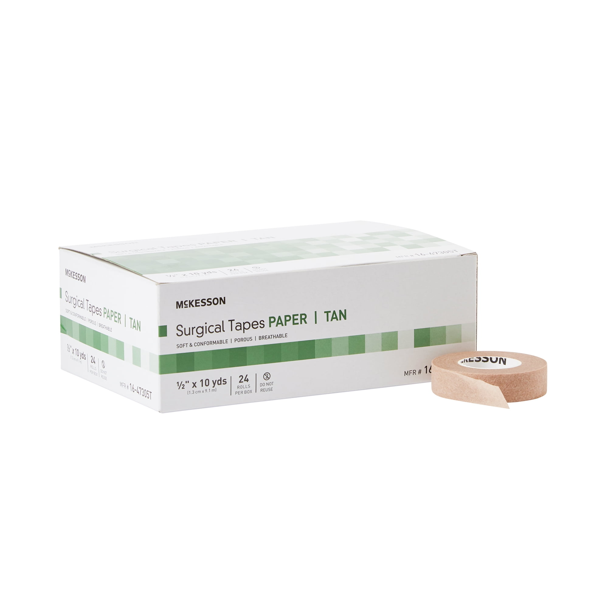 McKesson Surgical Tape, Paper - Non-Sterile, Porous - Tan, 1/2 in x 10 ...
