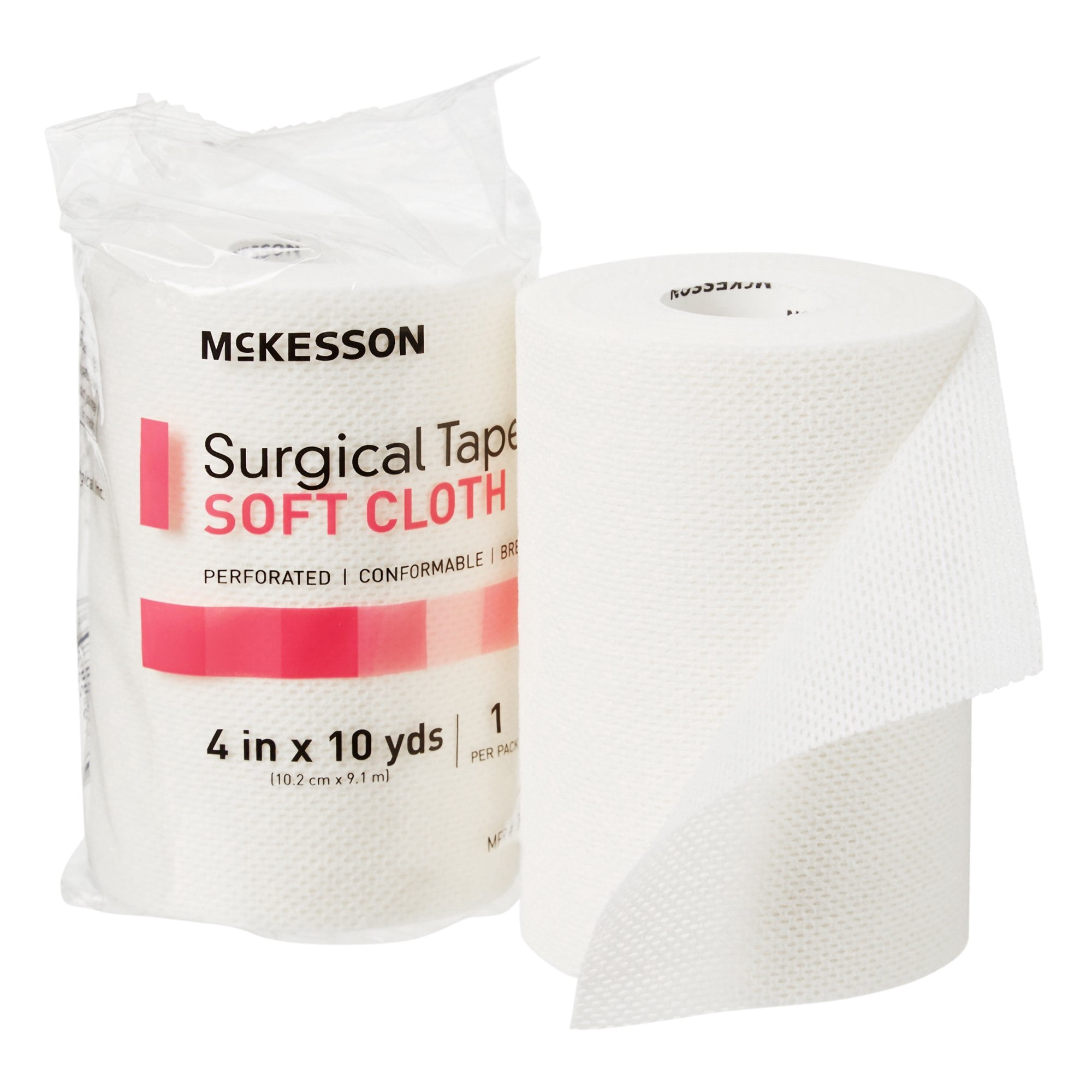 McKesson Surgical Tape, Perforated Cloth Medical Tape, 4 in x 10 yd, 1 ...
