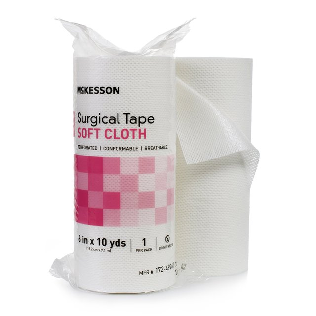 McKesson Surgical Tape, Perforated Cloth Medical Tape, 6 in x 10 yd, 1 ...