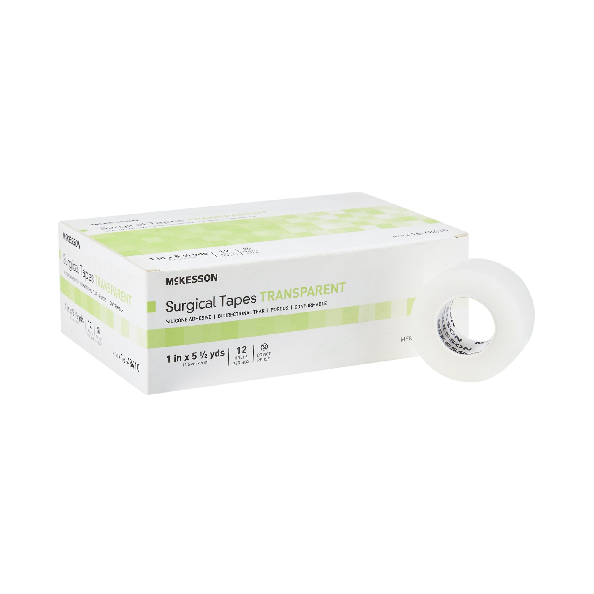 McKesson Surgical Tape, Transparent, Adhesive - Non-Sterile, 1 in x 5.5 ...