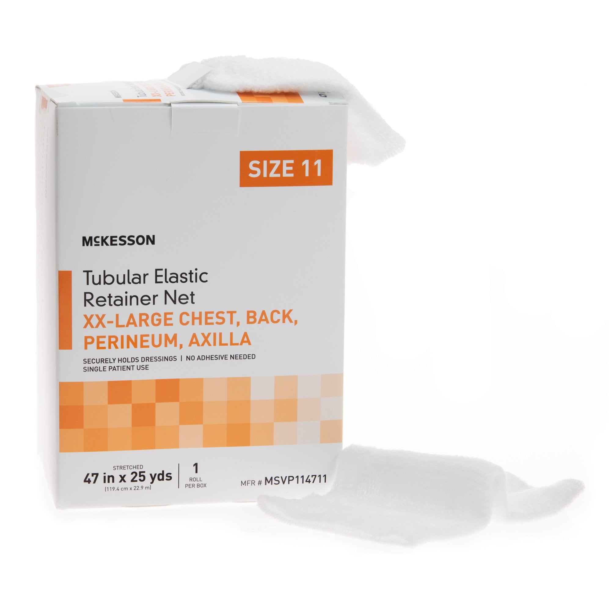 McKesson Tubular Elastic Retainer Net - 47 in. x 25 yds., Size 11, 1 ...