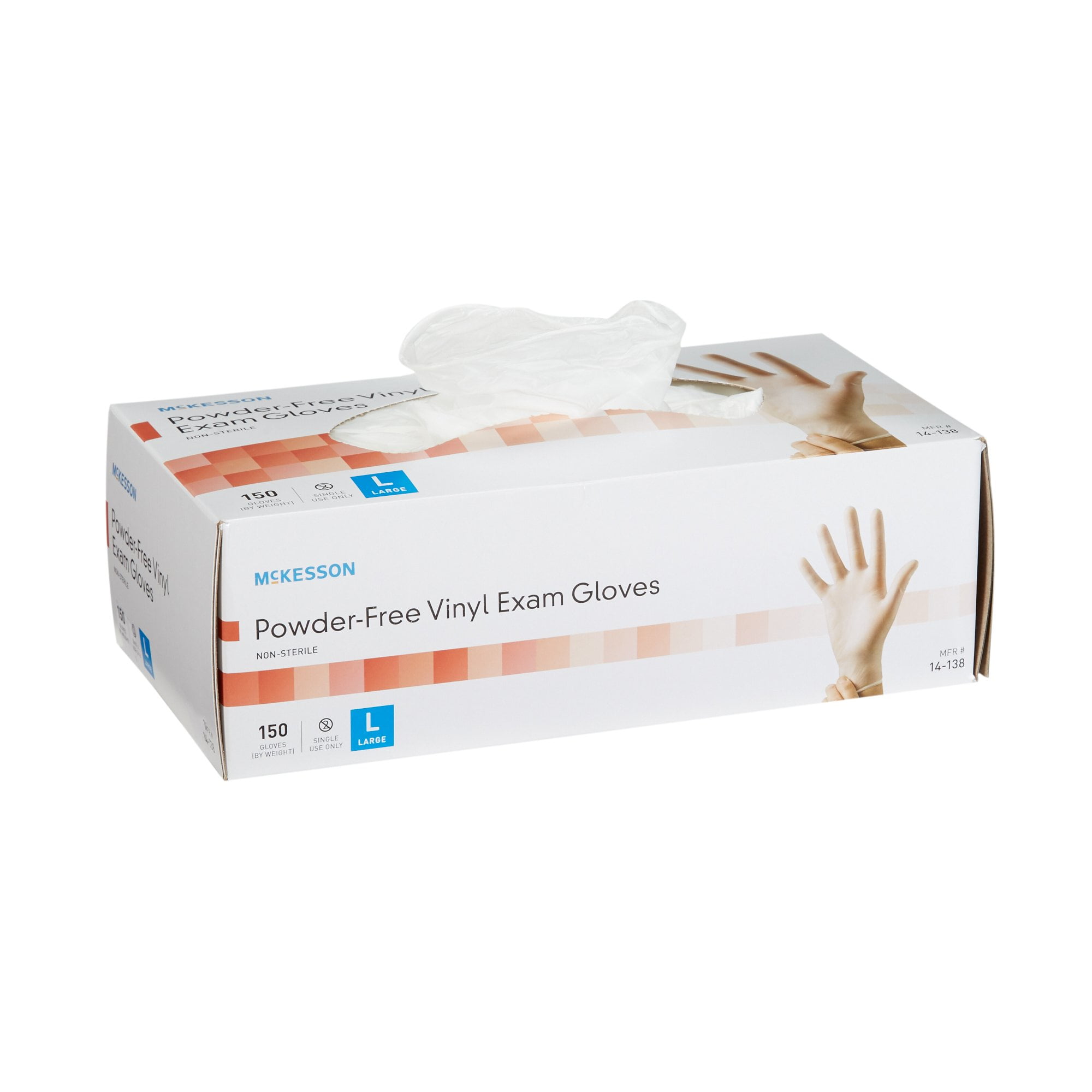 McKesson Vinyl Exam Gloves, Powder-Free, Disposable Medical Glove ...