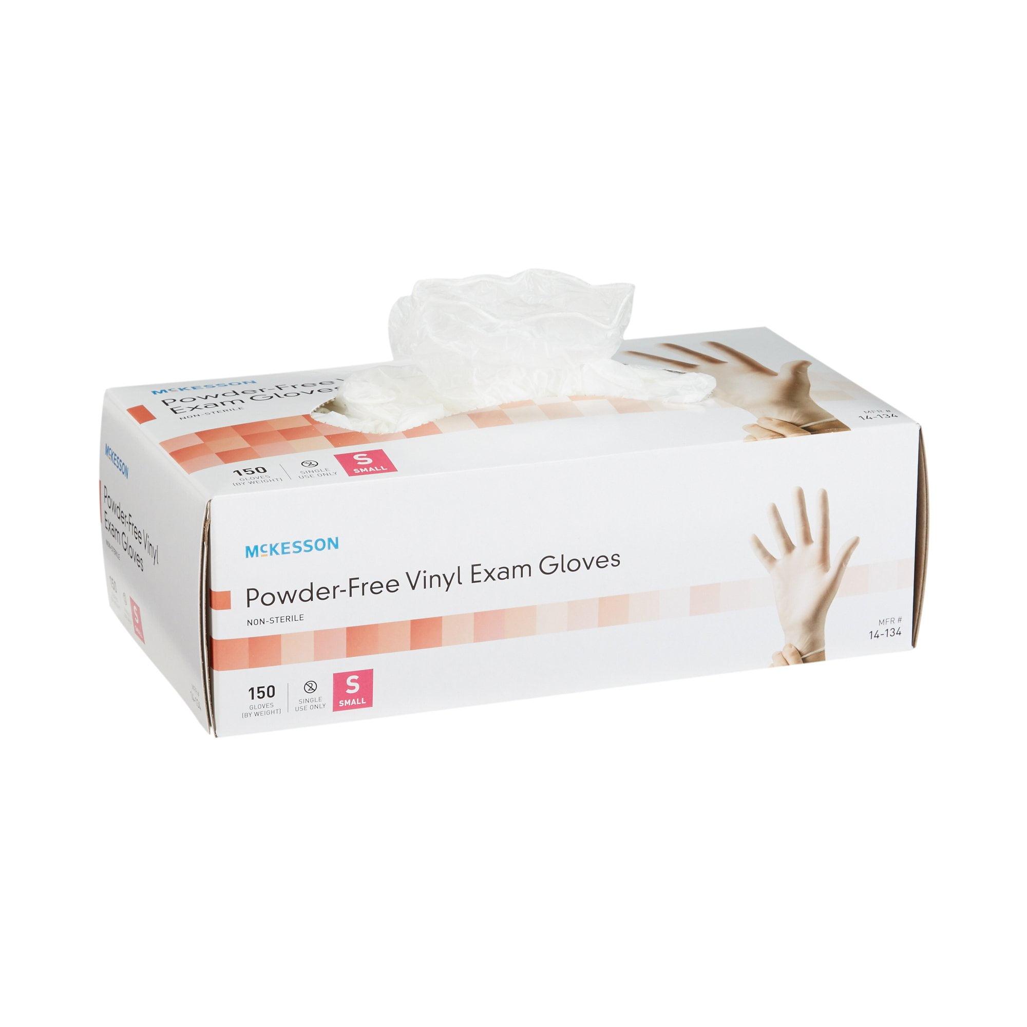 McKesson Vinyl Exam Gloves, Powder-Free, Disposable Medical Glove ...
