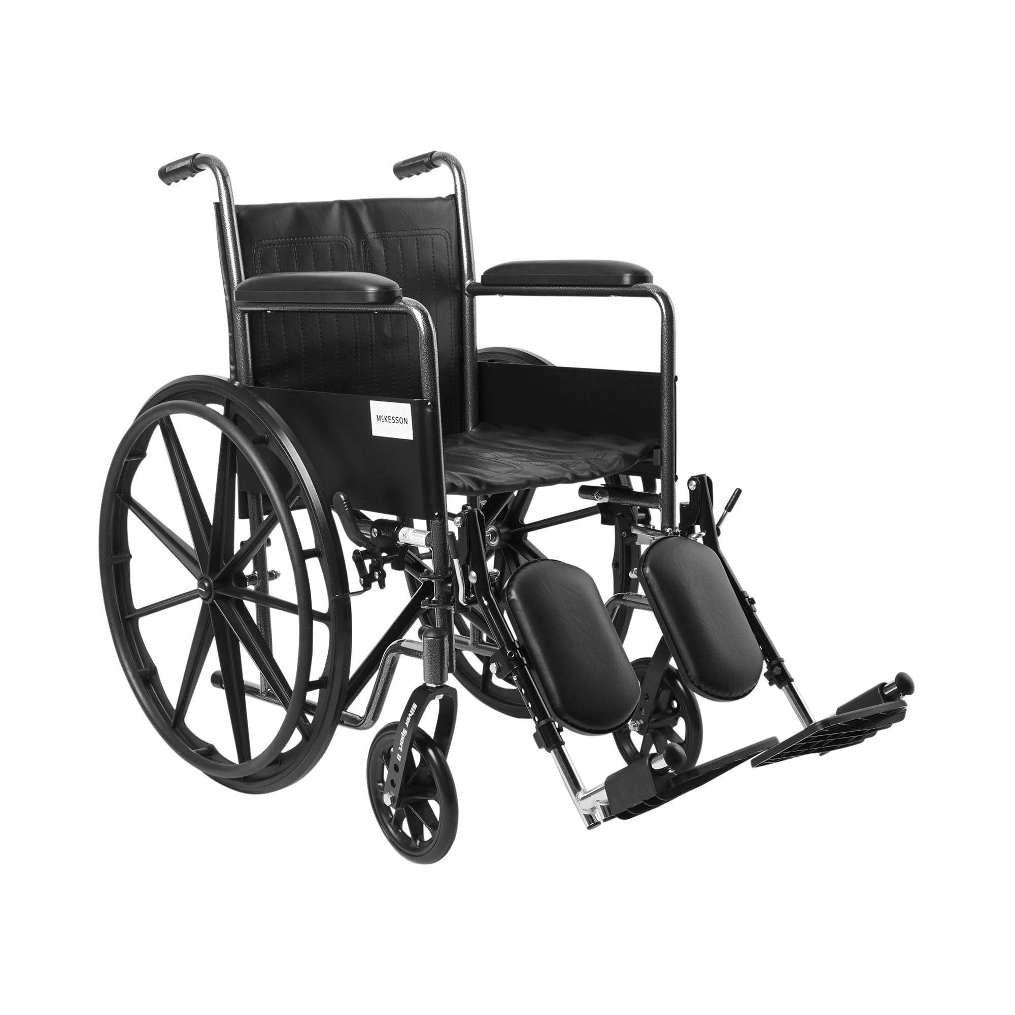 McKesson Wheelchair, Swing-Away Elevating Legrests, Fixed Arms - 18 in ...