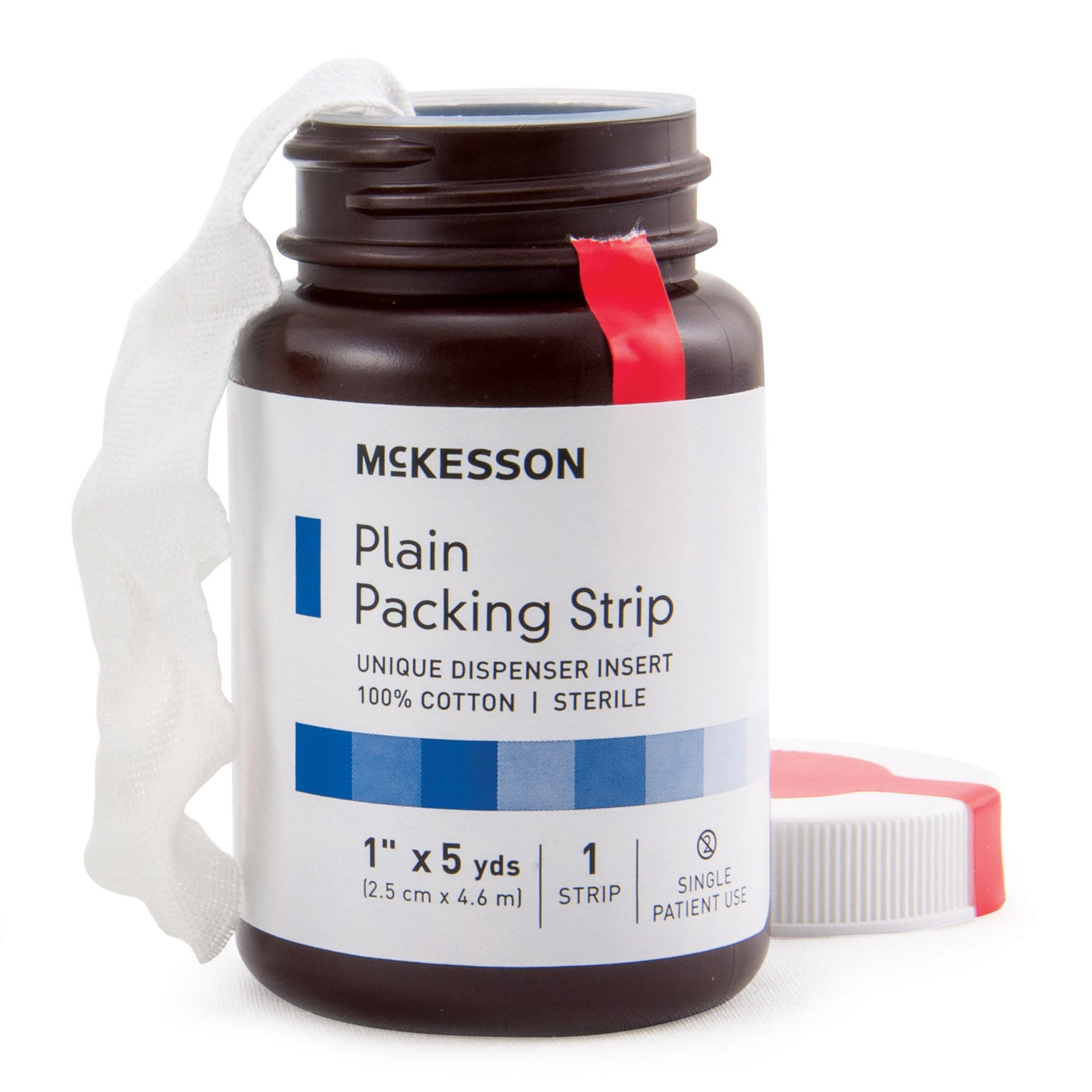 McKesson Wound Packing Strip, Sterile Cotton Gauze Strip, 1 in x 5 yd ...