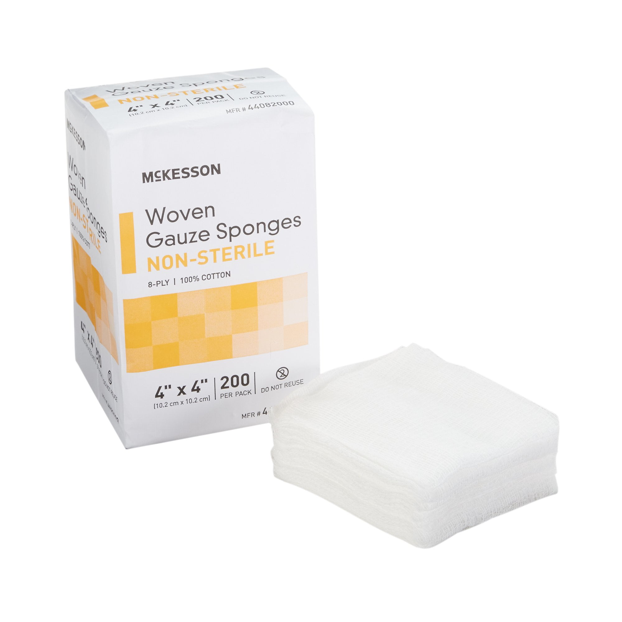 McKesson Cotton Medical Gauze Sponges, Non-Sterile 8-Ply Wound Pads ...
