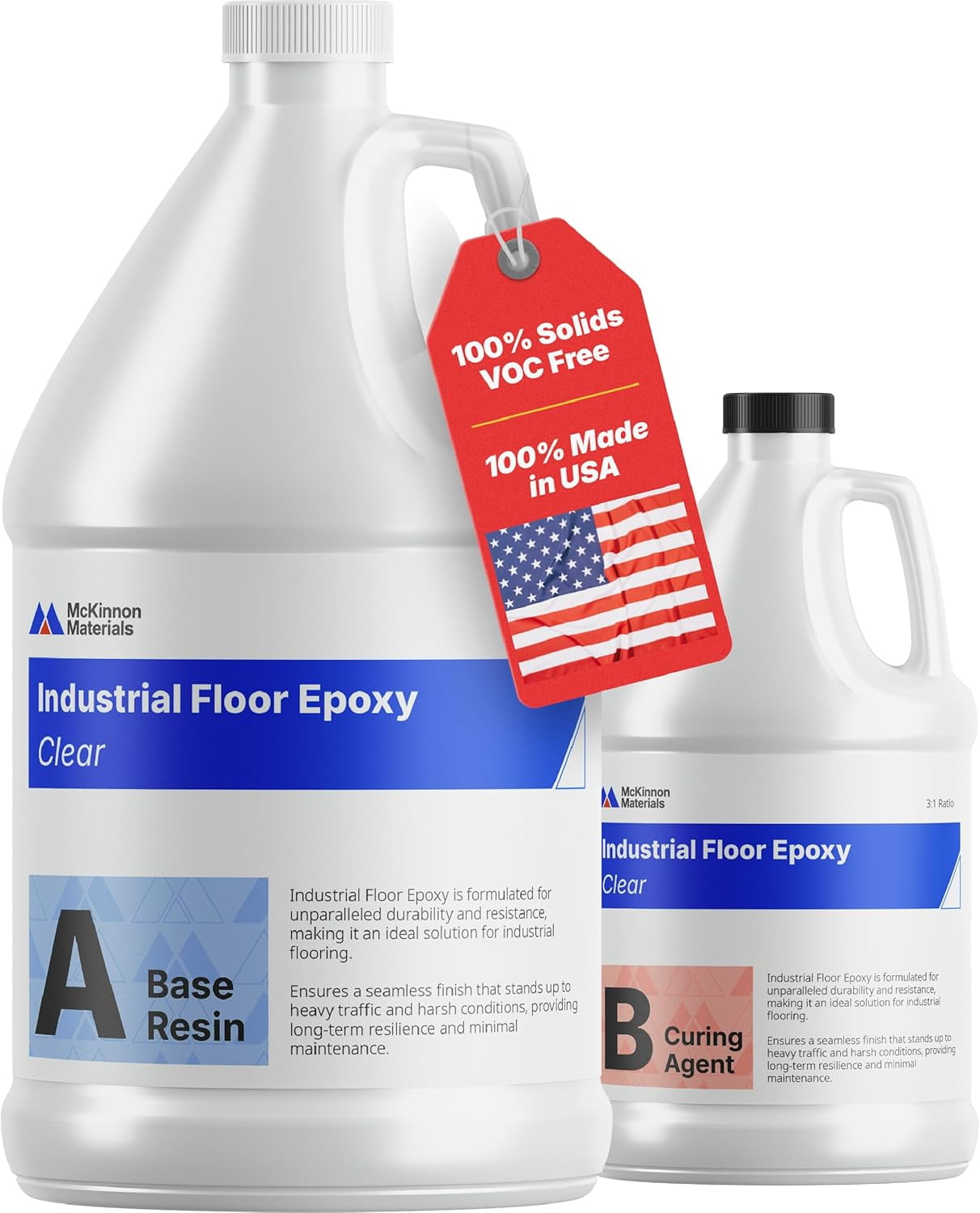 McKinnon Epoxy Resin Garage Floor & Concrete Coating Kit - 1 Gallon,100 ...