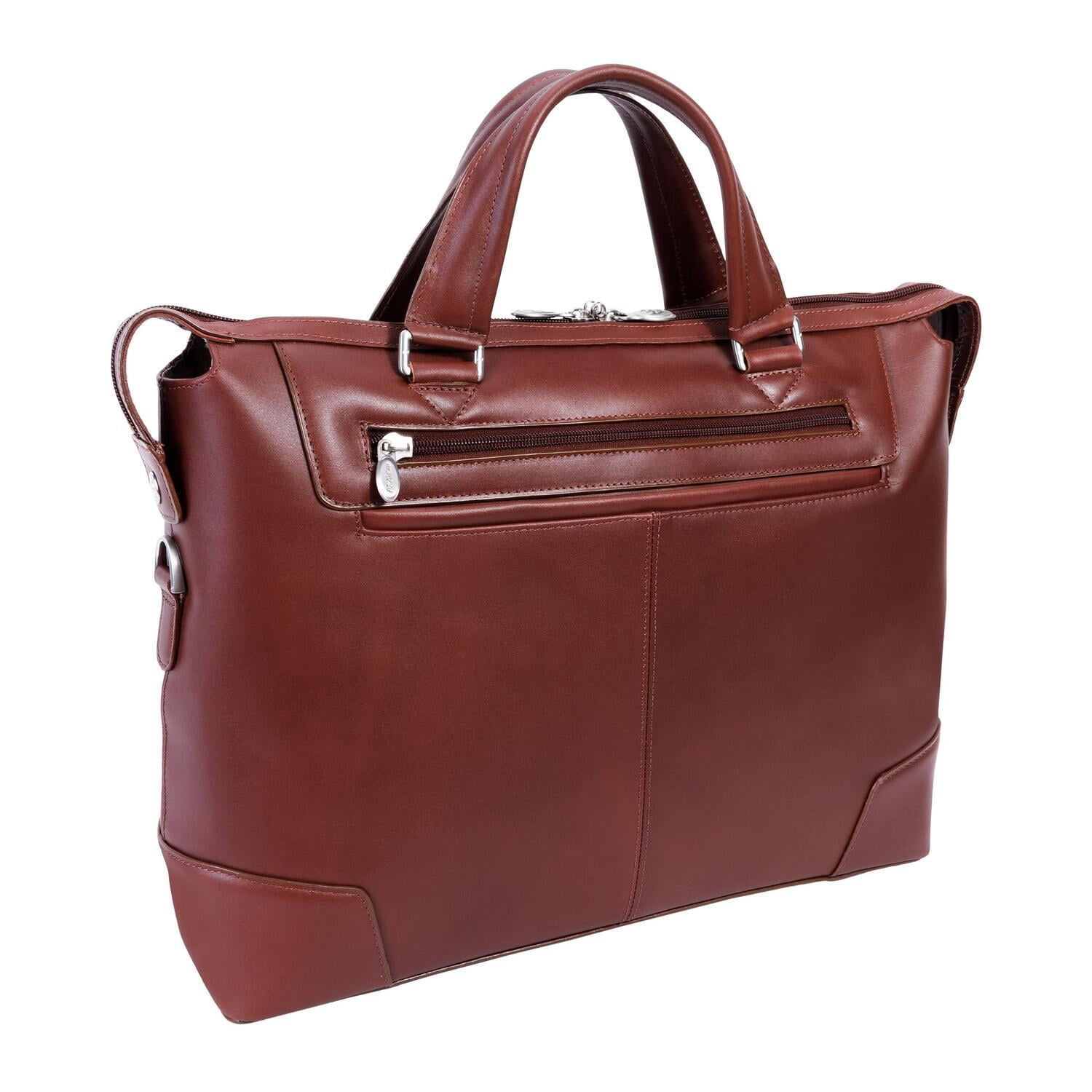McKlein ARCADIA, Leather Slim Laptop Briefcase, Top Grain Cowhide ...