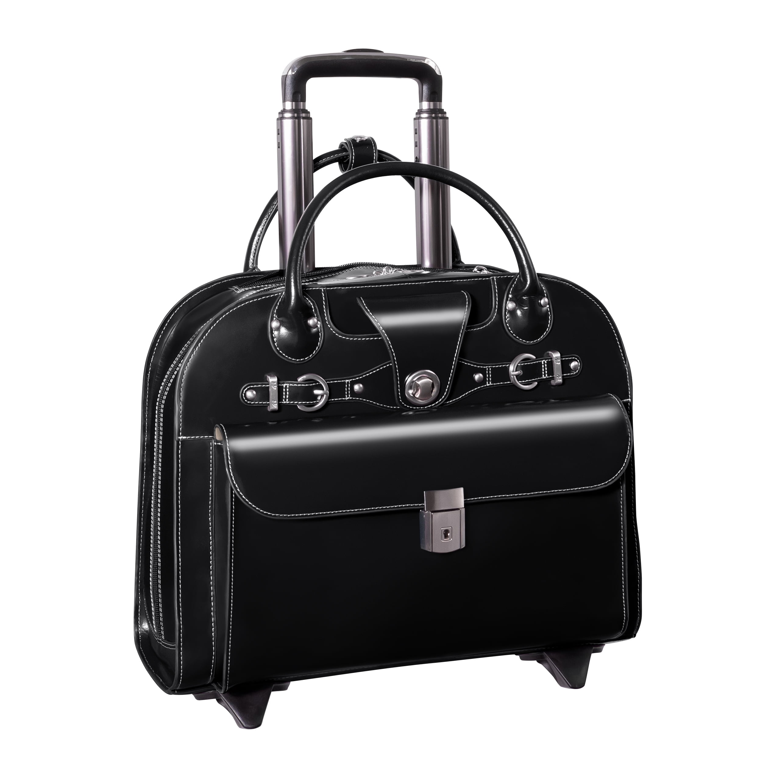 EDGEBROOK | 15” Leather Wheeled Laptop Briefcase - Walmart.com