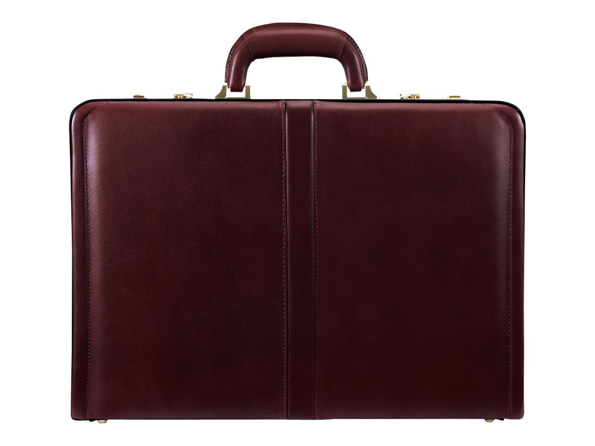 McKleinUSA Reagan V Series Leather Locking Attache Burgundy (80446 ...