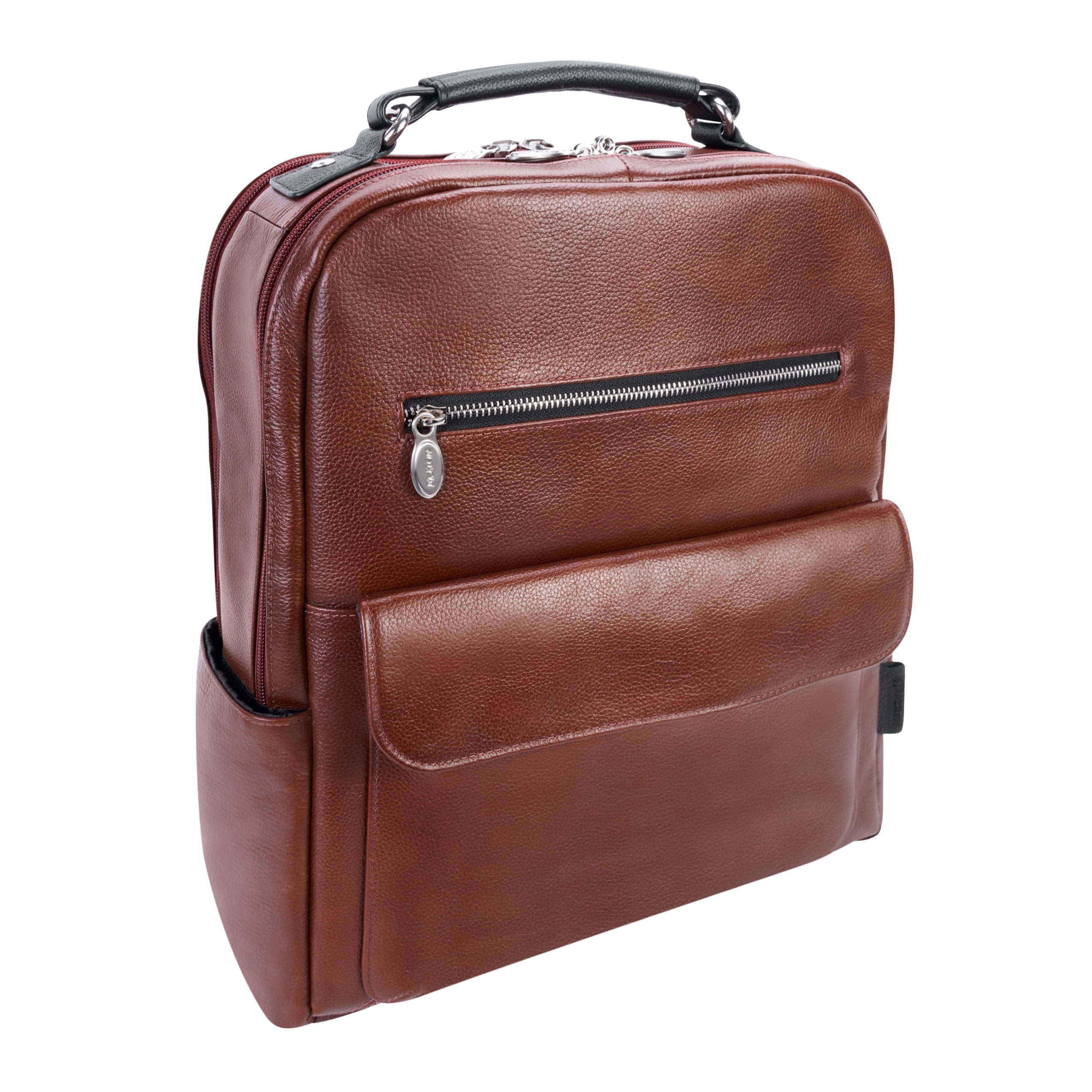 LOGAN | 17” Leather Two-Tone Laptop Backpack - Walmart.com