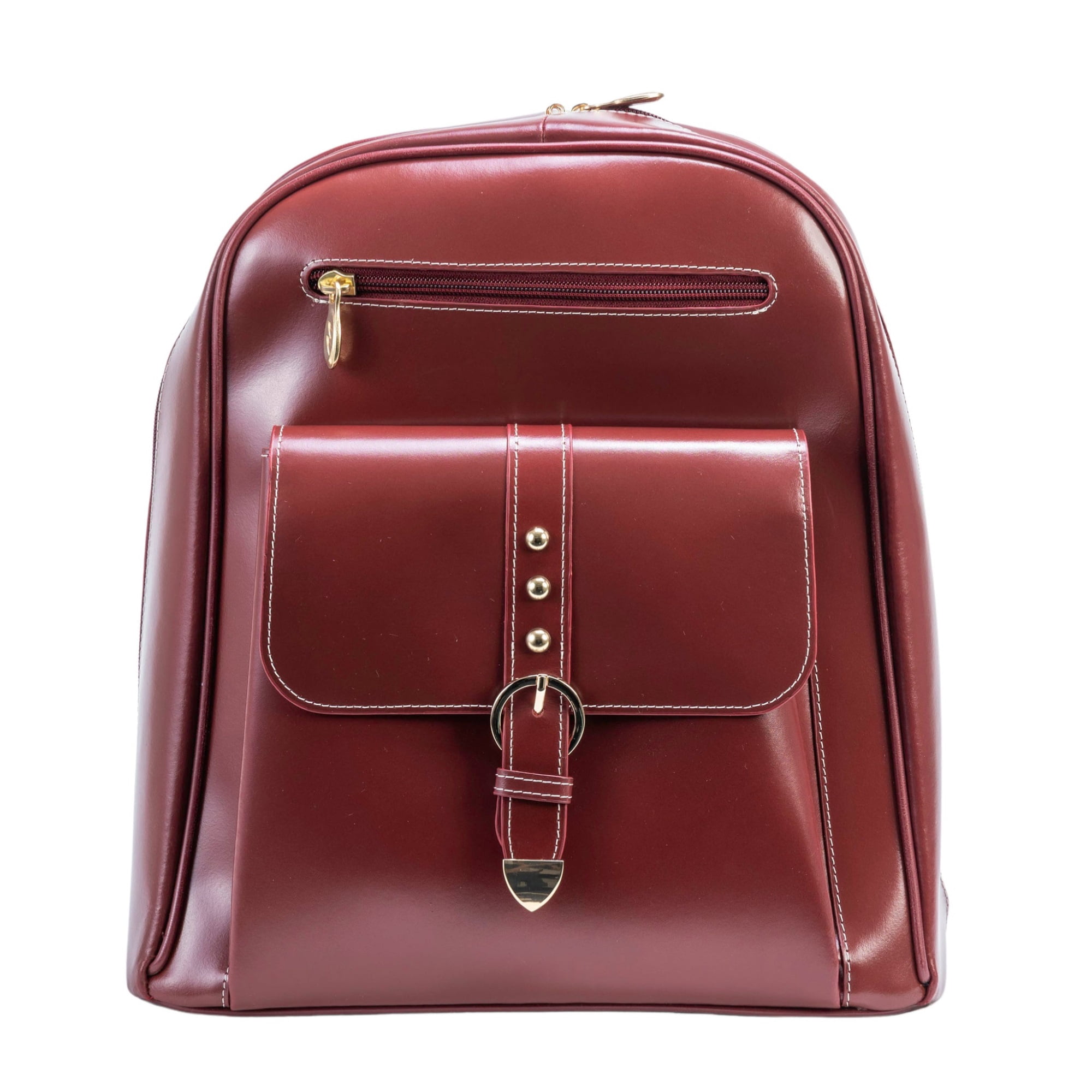 M Series | MADISON | Leather Business Laptop Tablet Backpack - Red ...