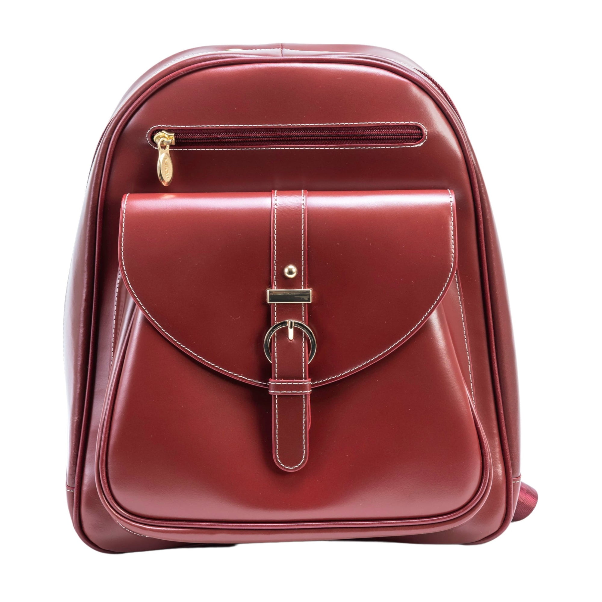 M Series | MOLINE | Leather Business Laptop Tablet Backpack - Red ...