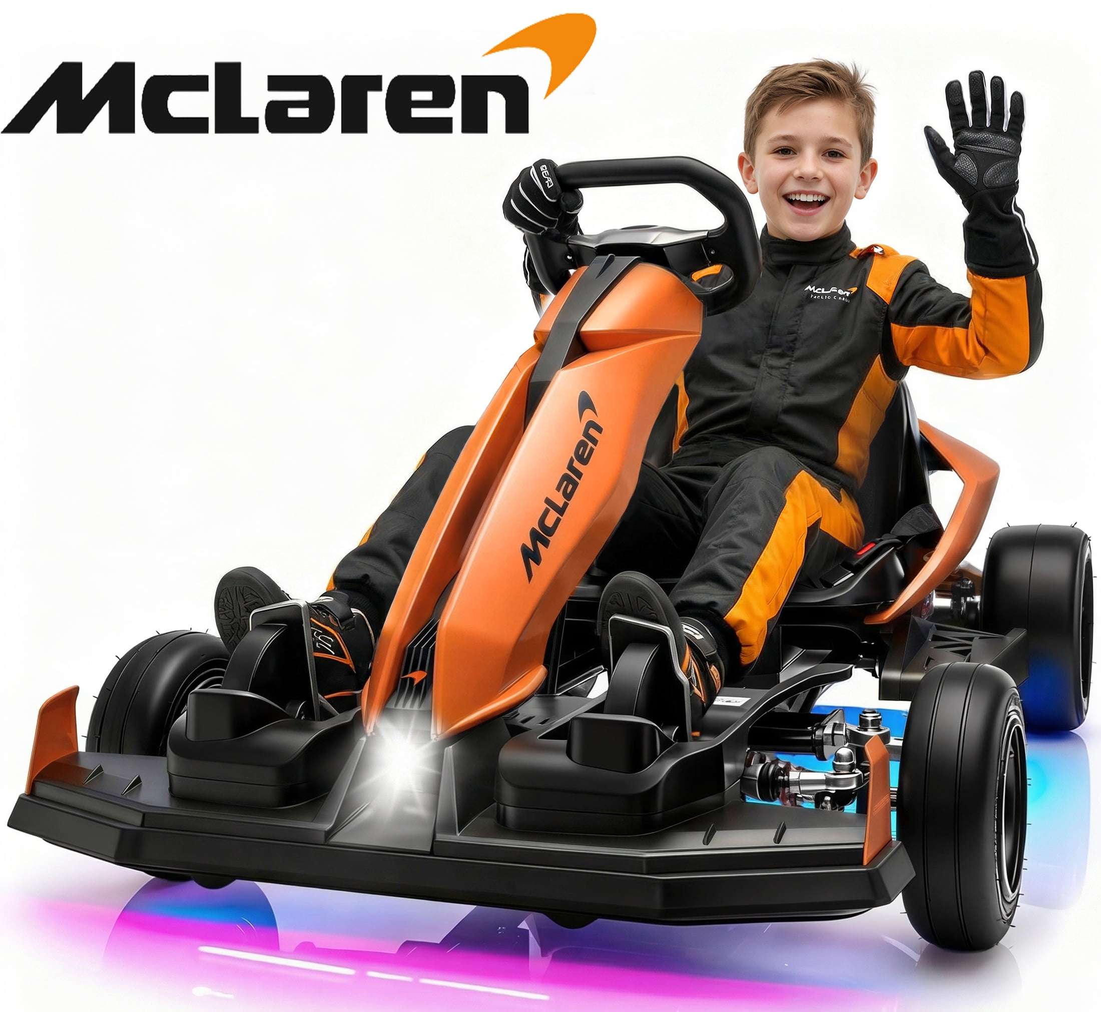 McLaren 48V Electric Go Kart for Adults & Teens, 750W Powered Motor ...