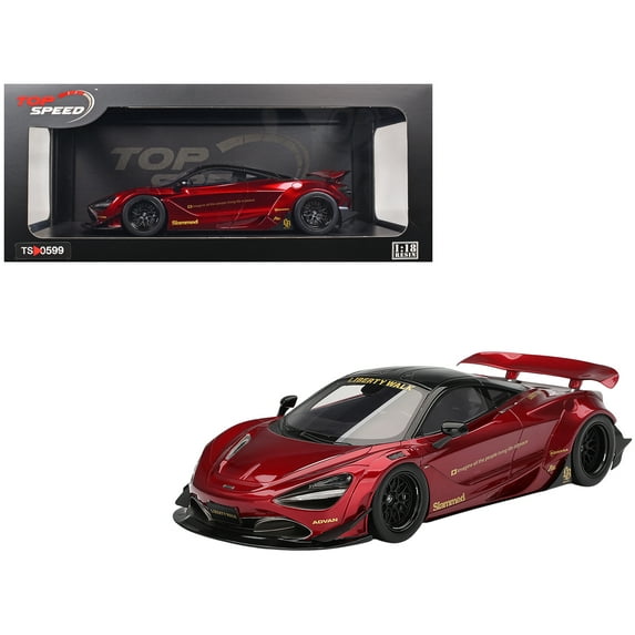 McLaren 720S "LB-Works" Gem Red Metallic with Black Top 1/18 Model Car ...