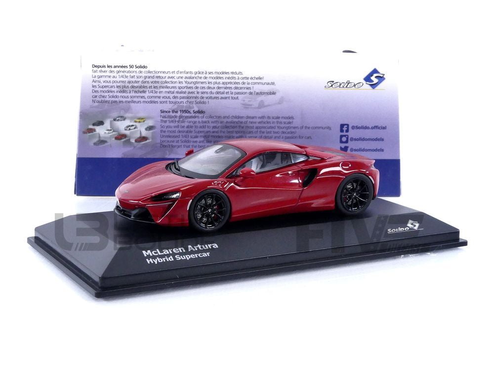 McLaren Artura Hybrid Supercar Amaranth Red Metallic 1/43 Diecast Model ...