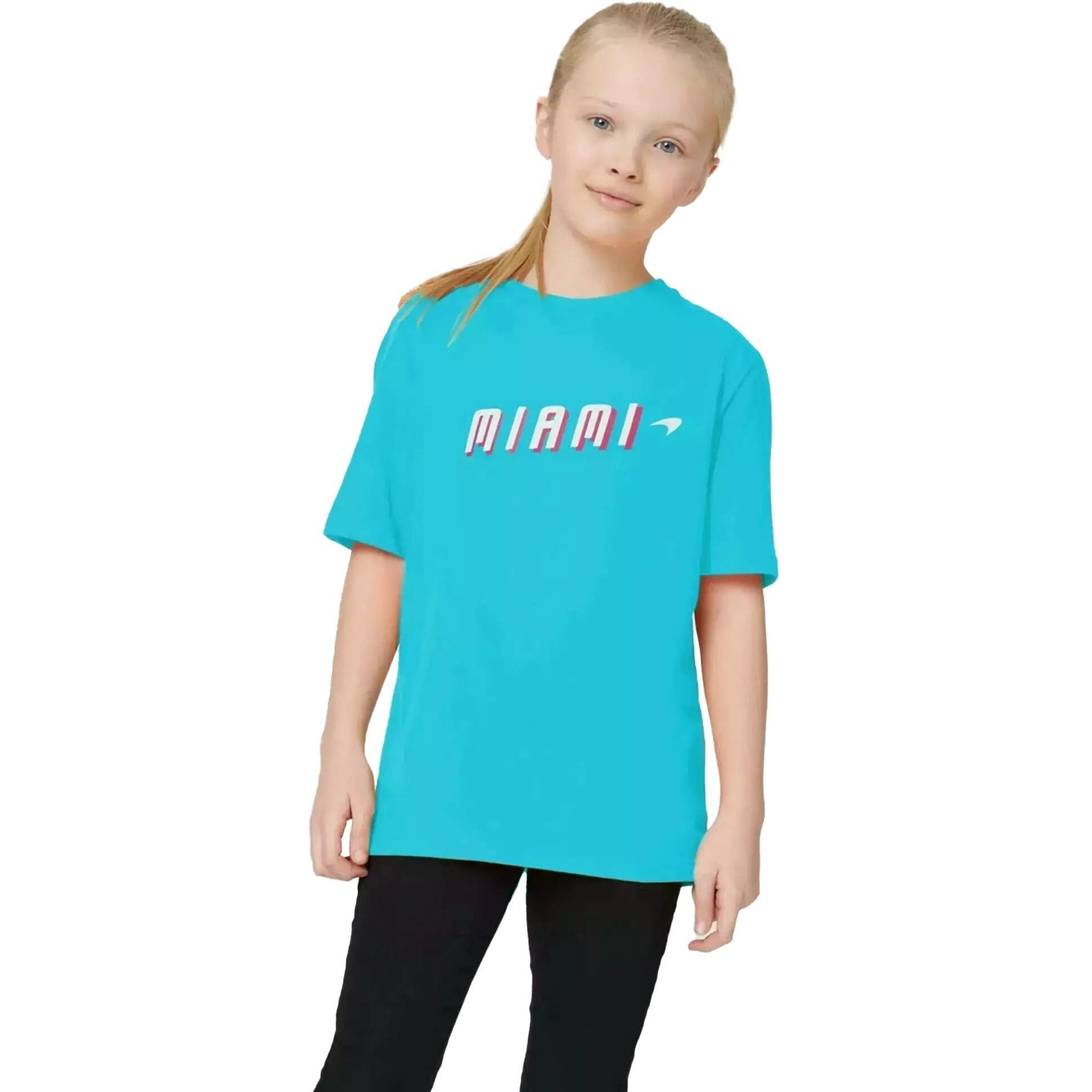 McLaren F1 Kids Miami Neon Graphic T-Shirt-Black/Vice Blue/Beetroot ...