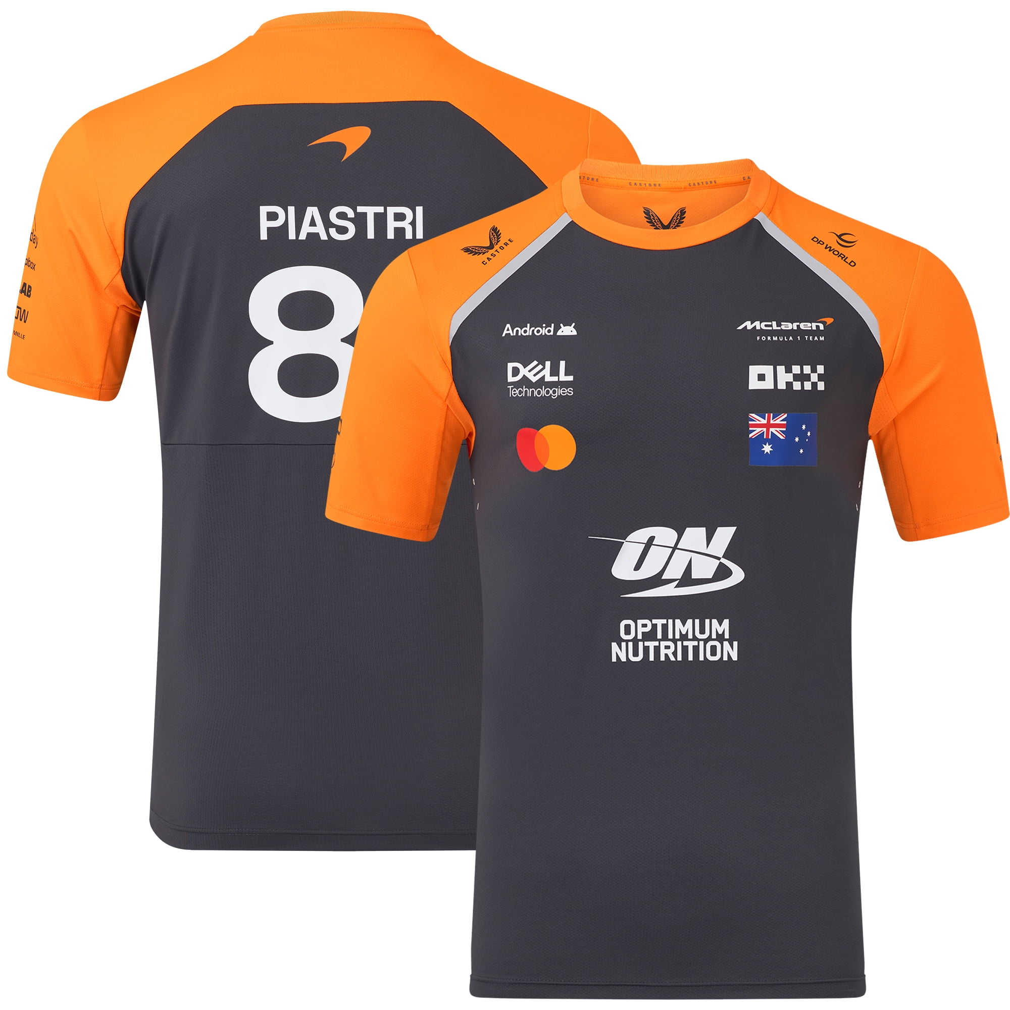 Men's McLaren Oscar Piastri Anthracite/Orange McLaren F1 Team 2025 ...