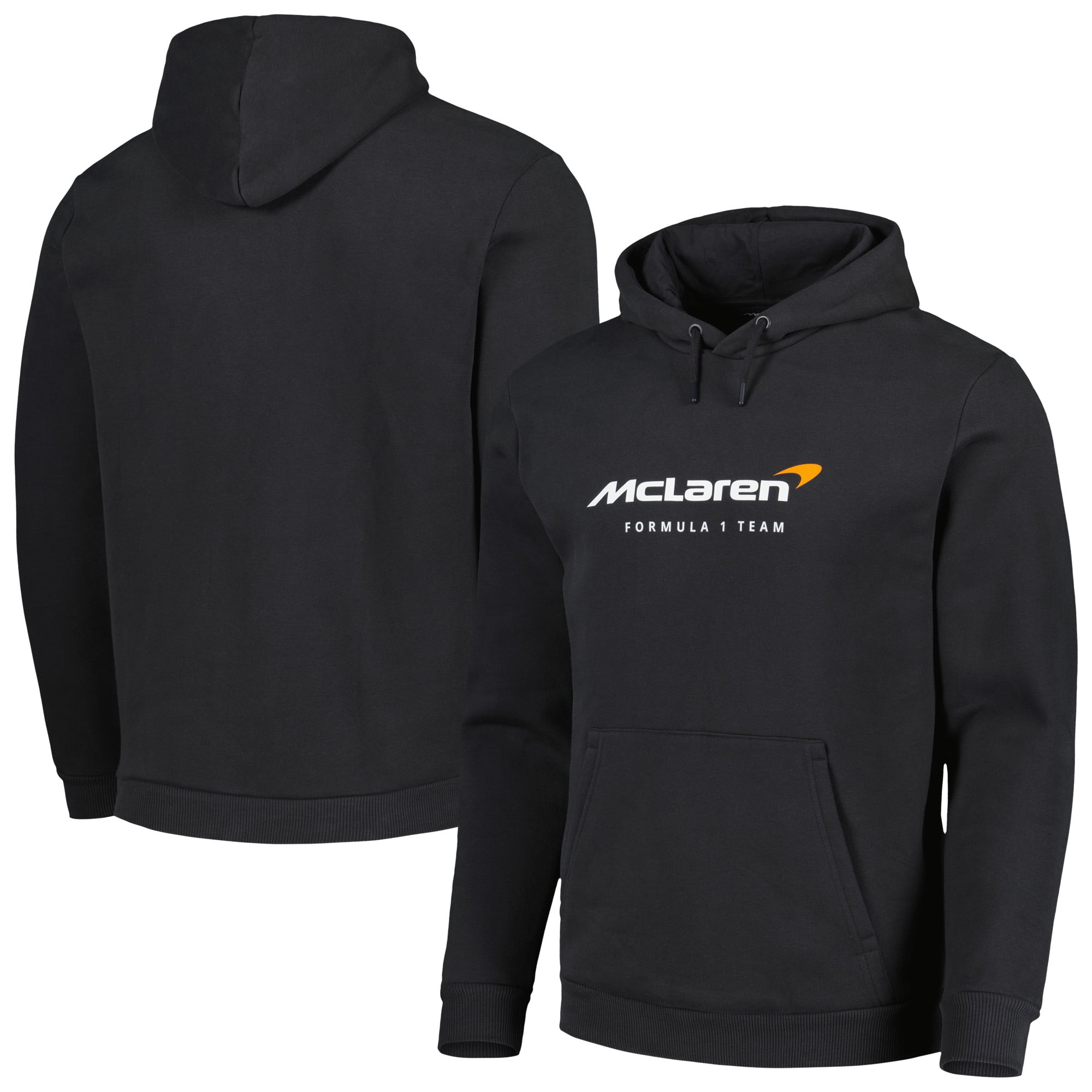 McLaren F1 Official Team Mens Team Core Essentials Cloud Blue / Papaya / Phantom / Black Hoodie ...