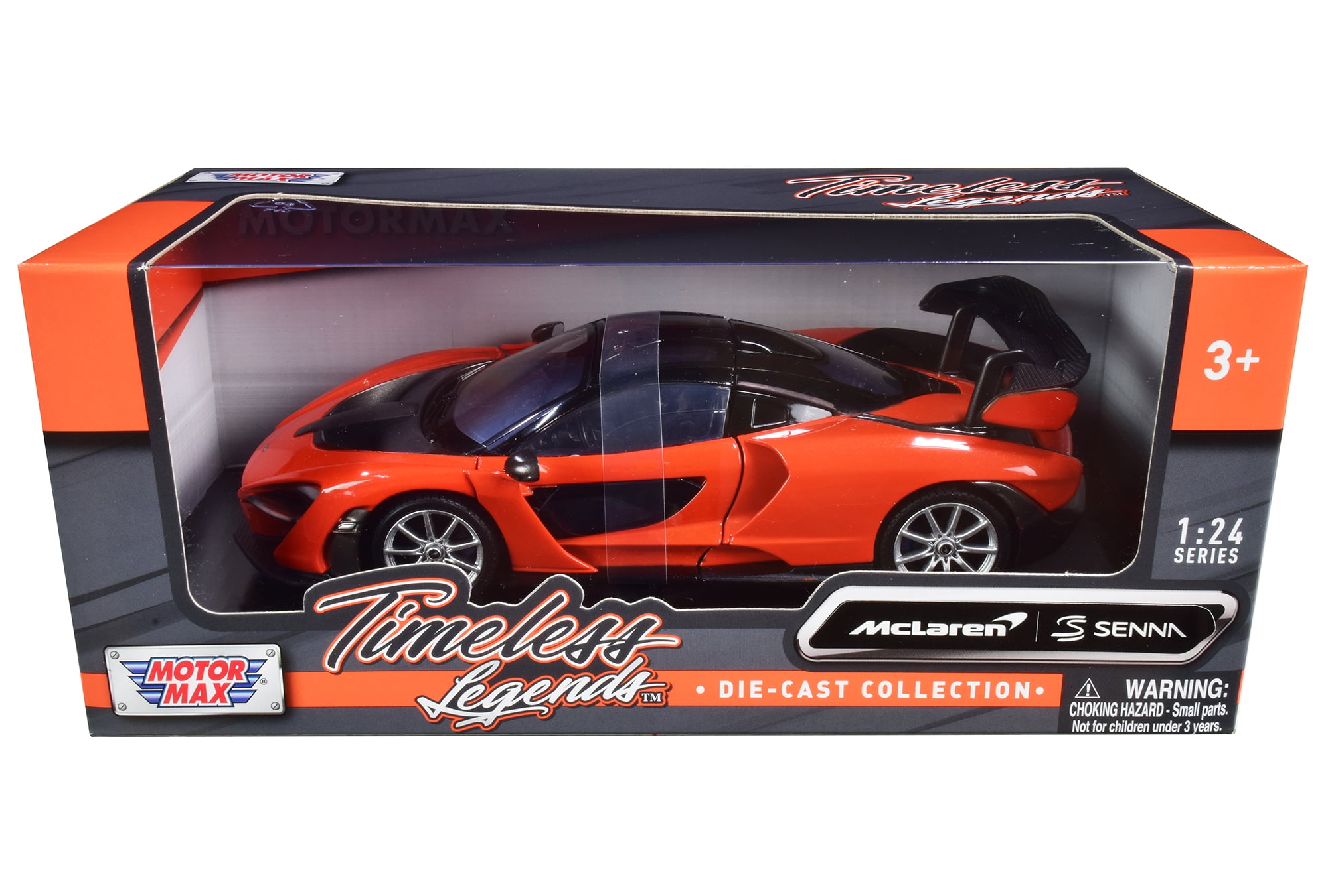 Motormax McLaren Senna Diecast Toy Car, 1/24 Scale, Orange Metallic and ...