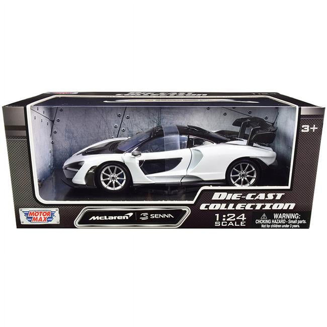 McLaren Senna White and Black 1/24 Diecast Model Car by Motormax ...