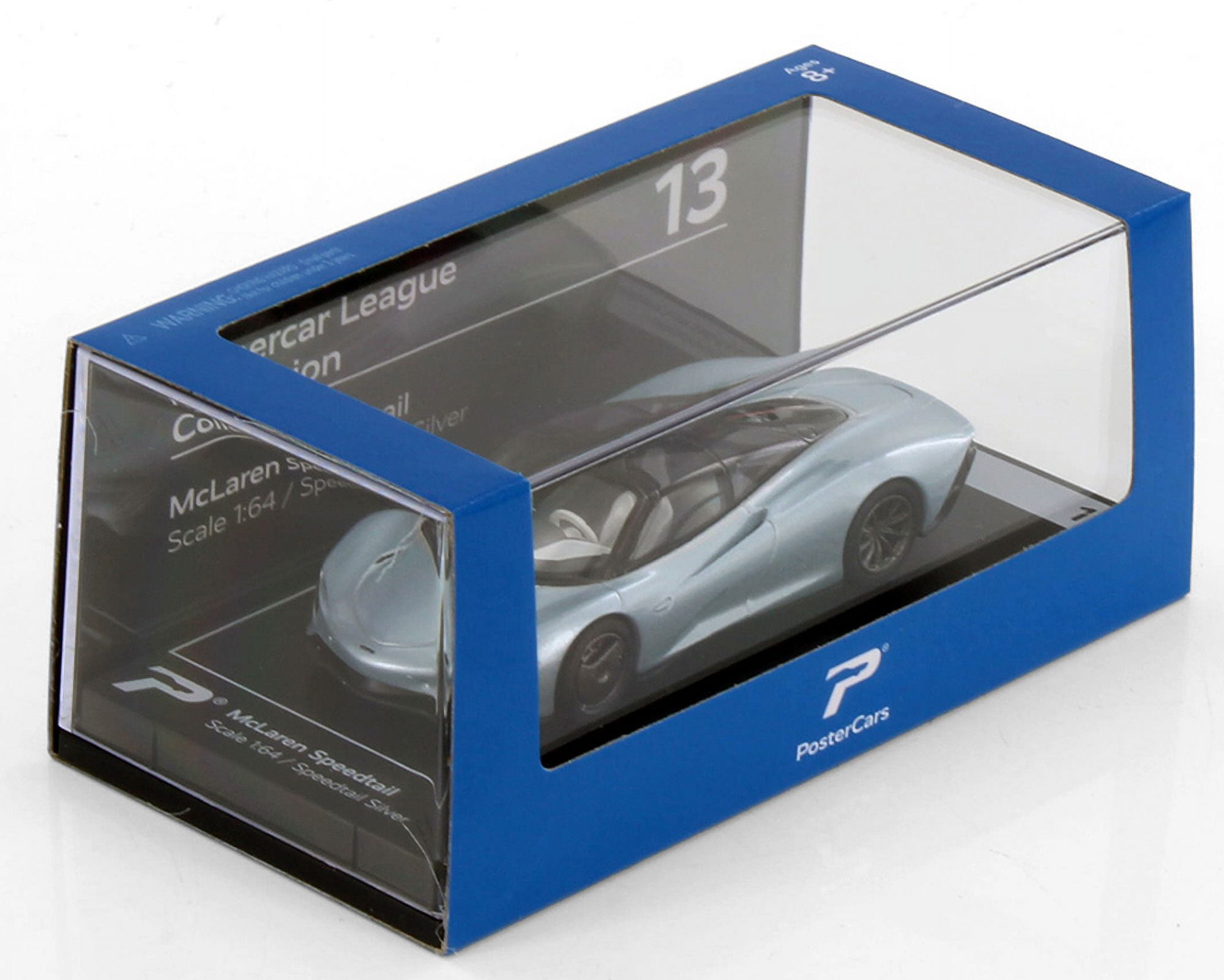 McLaren Speedtail, Silver - Kinsmart H13-18 - 1/64 Scale Diecast Model ...