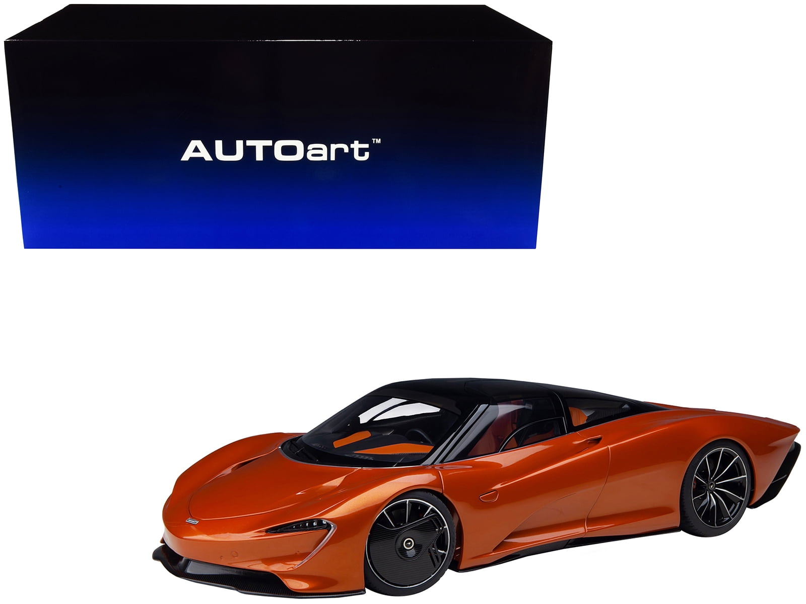 McLaren Speedtail Volcano Orange Metallic with Black Top and Suitcase ...