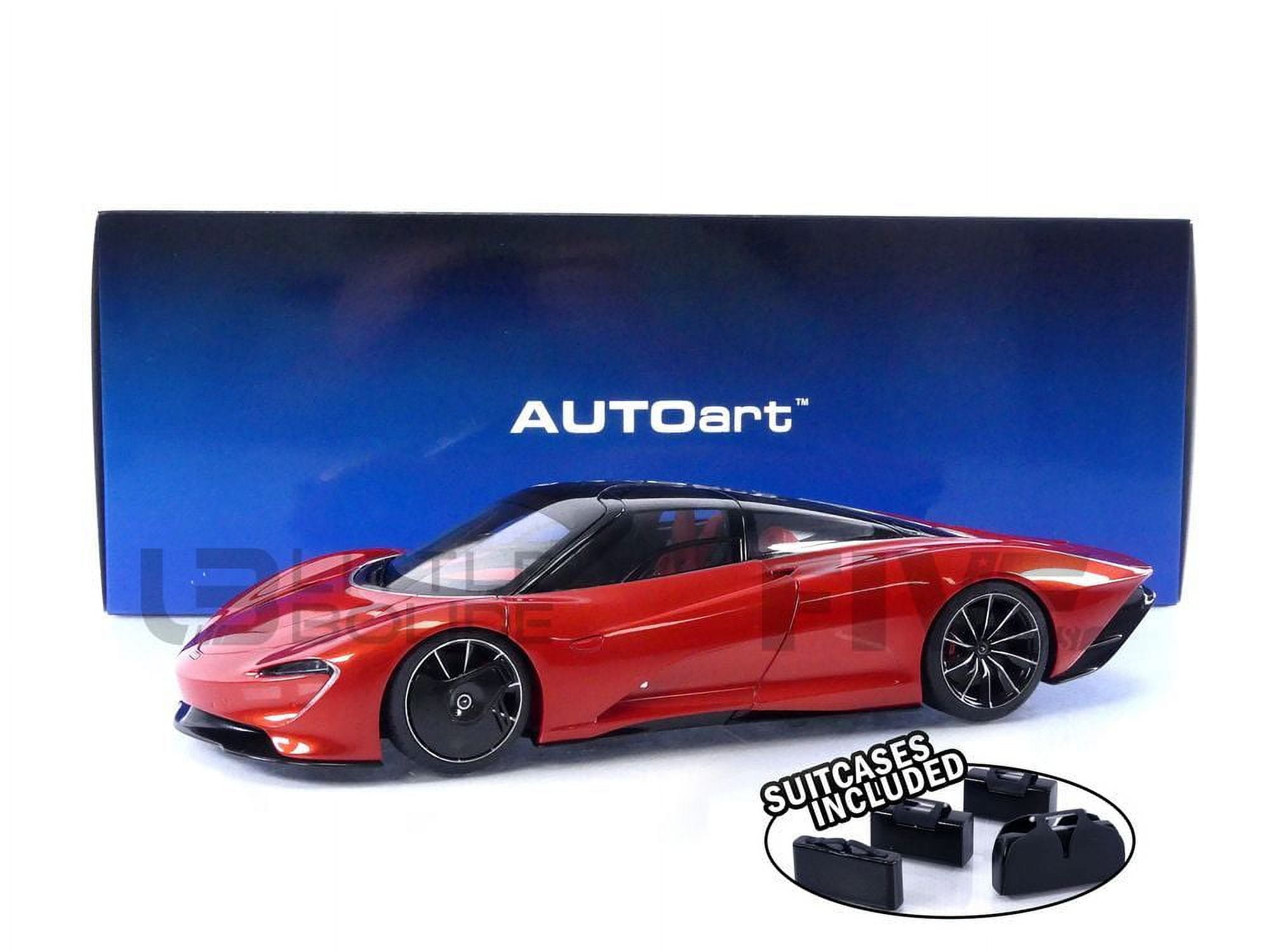 McLaren Speedtail Volcano Orange Metallic with Black Top and Suitcase ...