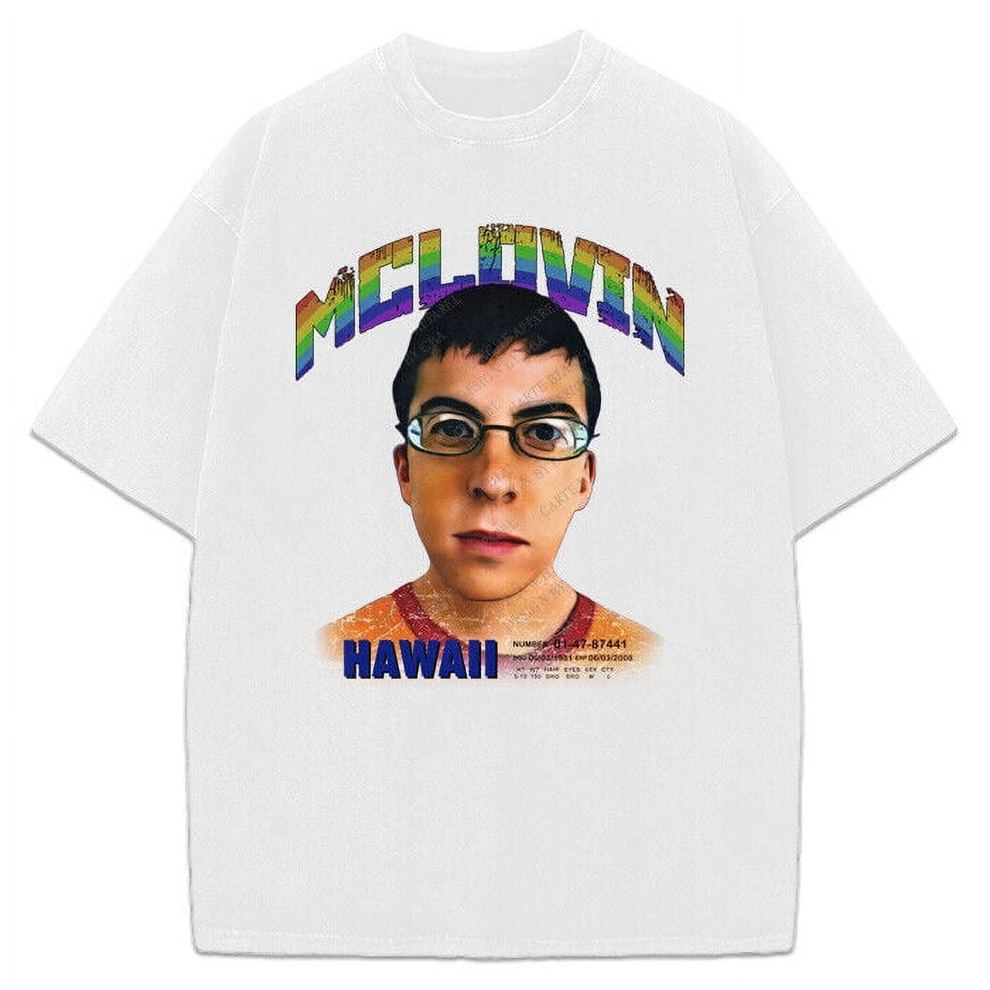 McLovin T Shirt Superbad Movie Fogell Hawaii ID Mclovin Jonah Hill Tee - Walmart.com