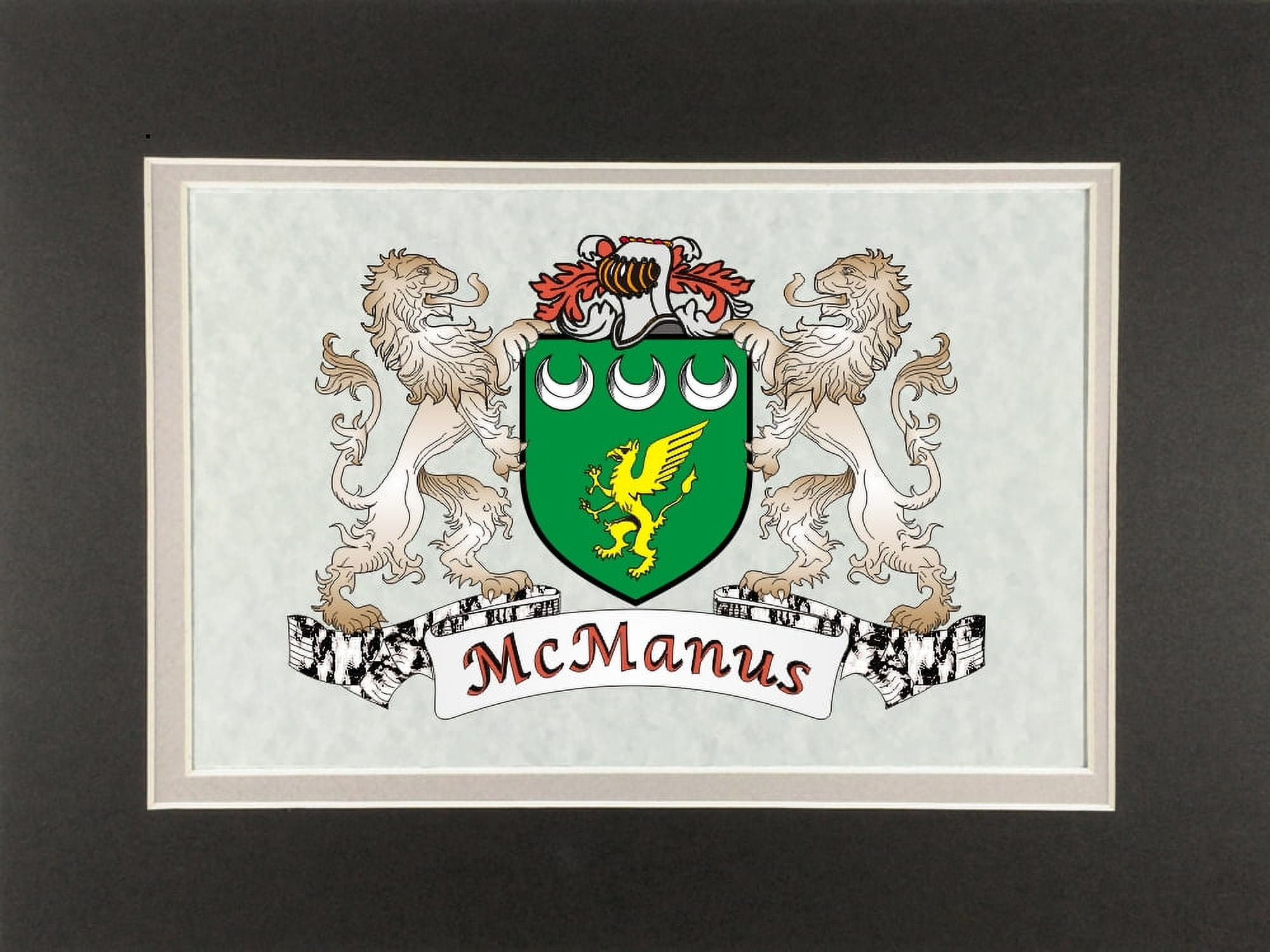 McManus Irish Coat of Arms Print - Frameable 9" x 12" - Walmart.com