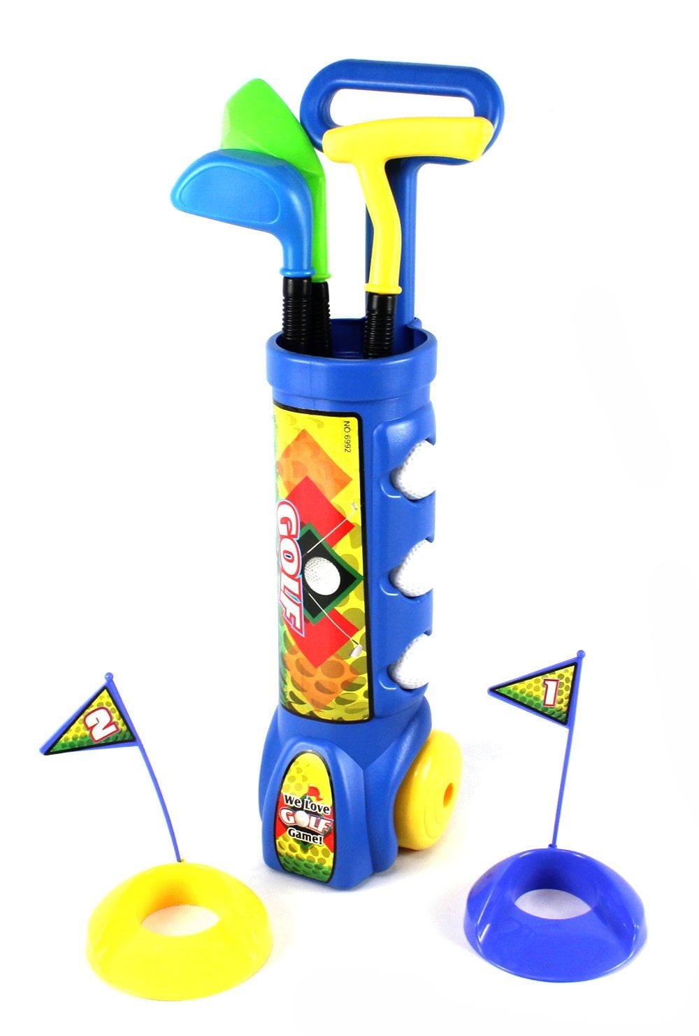McMulligans Deluxe Kids Happy Golfer Toy Golf Set - Blue - Walmart.com