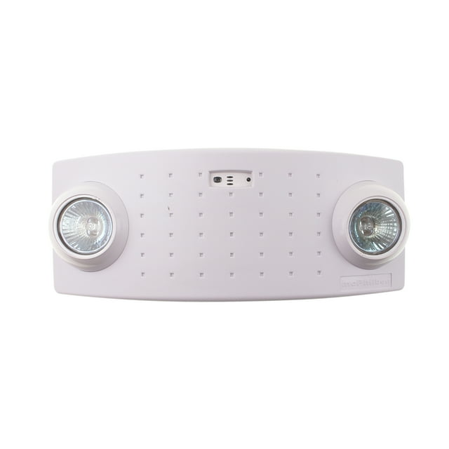 McPhilben CAX6 Semi-Recessed Emergency Light, 2 Light, Battery Backup ...