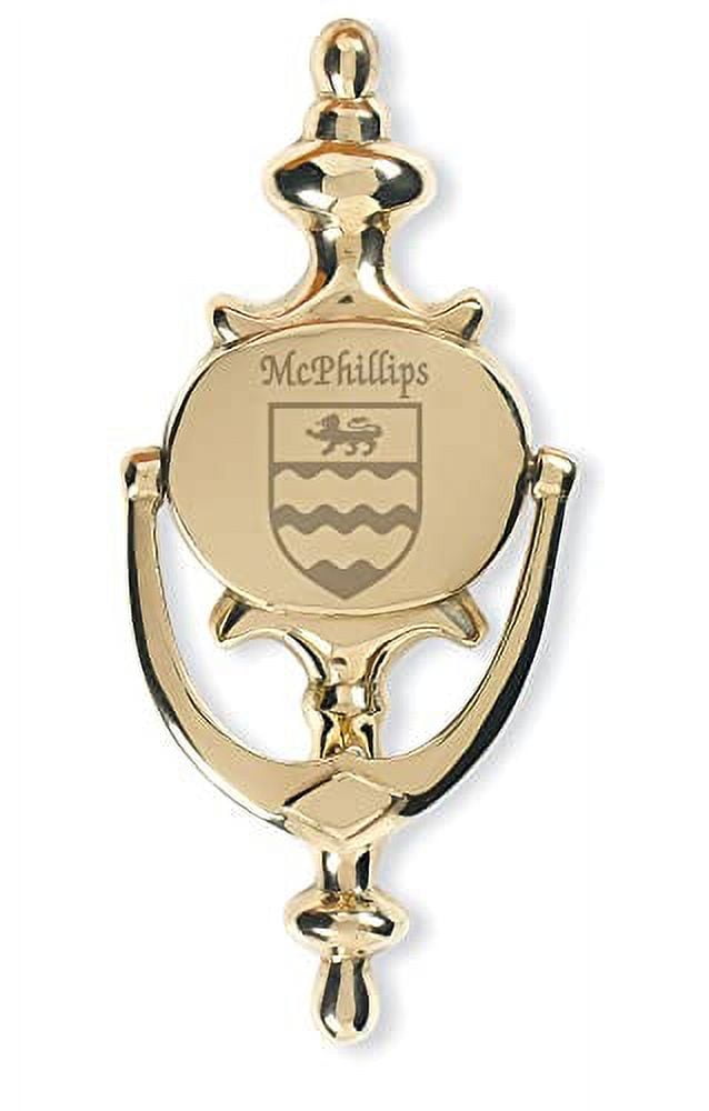 McPhillips Irish Coat of Arms Brass Door Knocker - Walmart.com