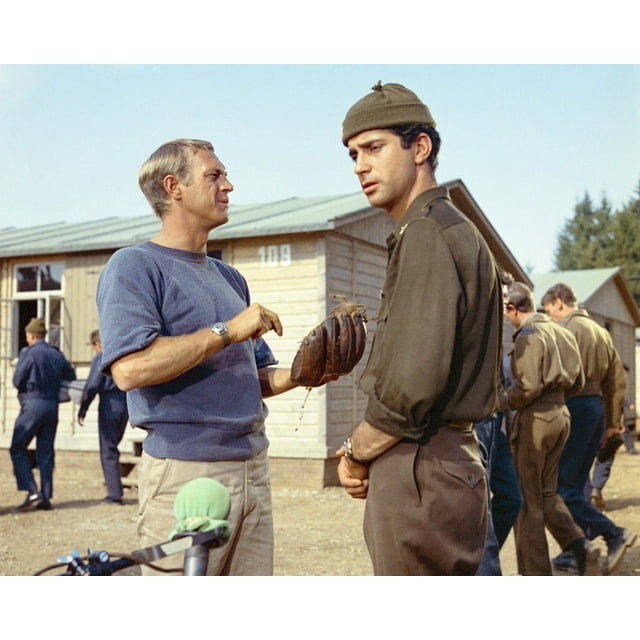 McQueen And Jud Taylor In The Great Escape Filming 1963 Classic 24X36 ...