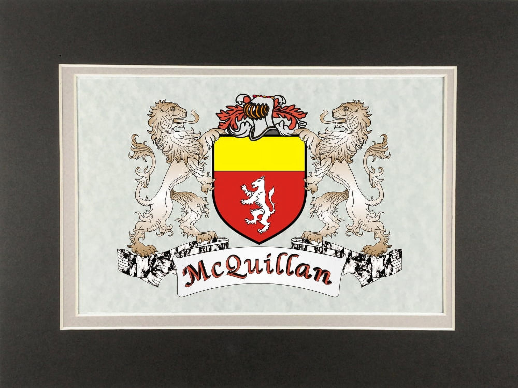 McQuillan Irish Coat of Arms Print - Frameable 9" x 12" - Walmart.com