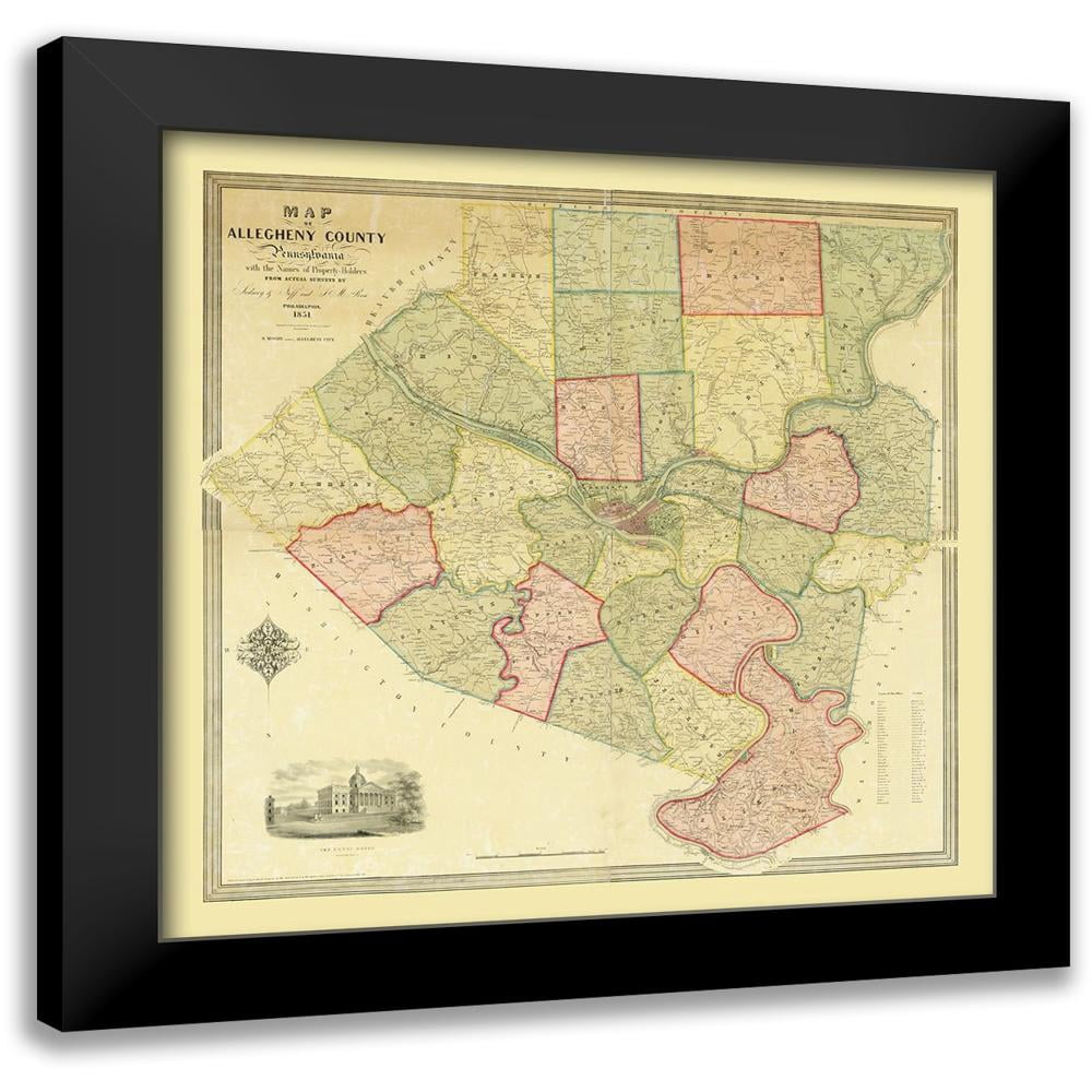 McRea 15x15 Black Modern Framed Museum Art Print Titled - Alleghany ...